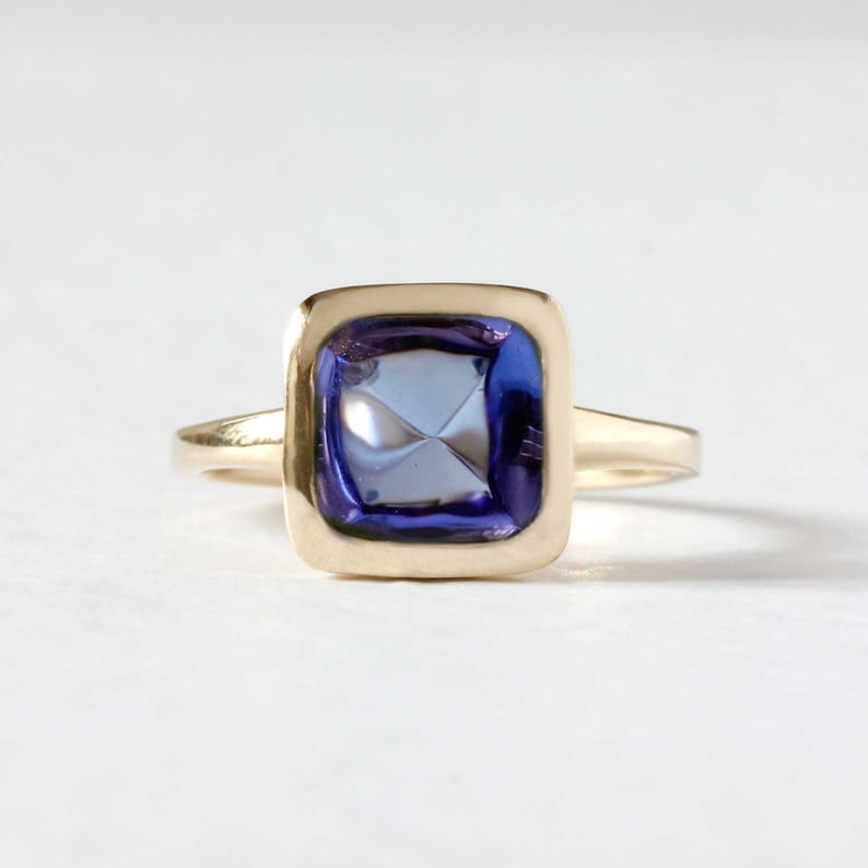 Tanzanite Ring - 14k Solid Gold - purple gemstone ring, december ...
