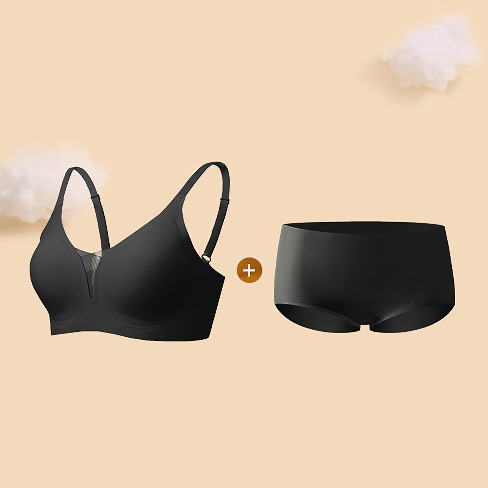 Tao 2Pacs Bras For Women Smoothing Ice Bra Wireless Push Up No ...