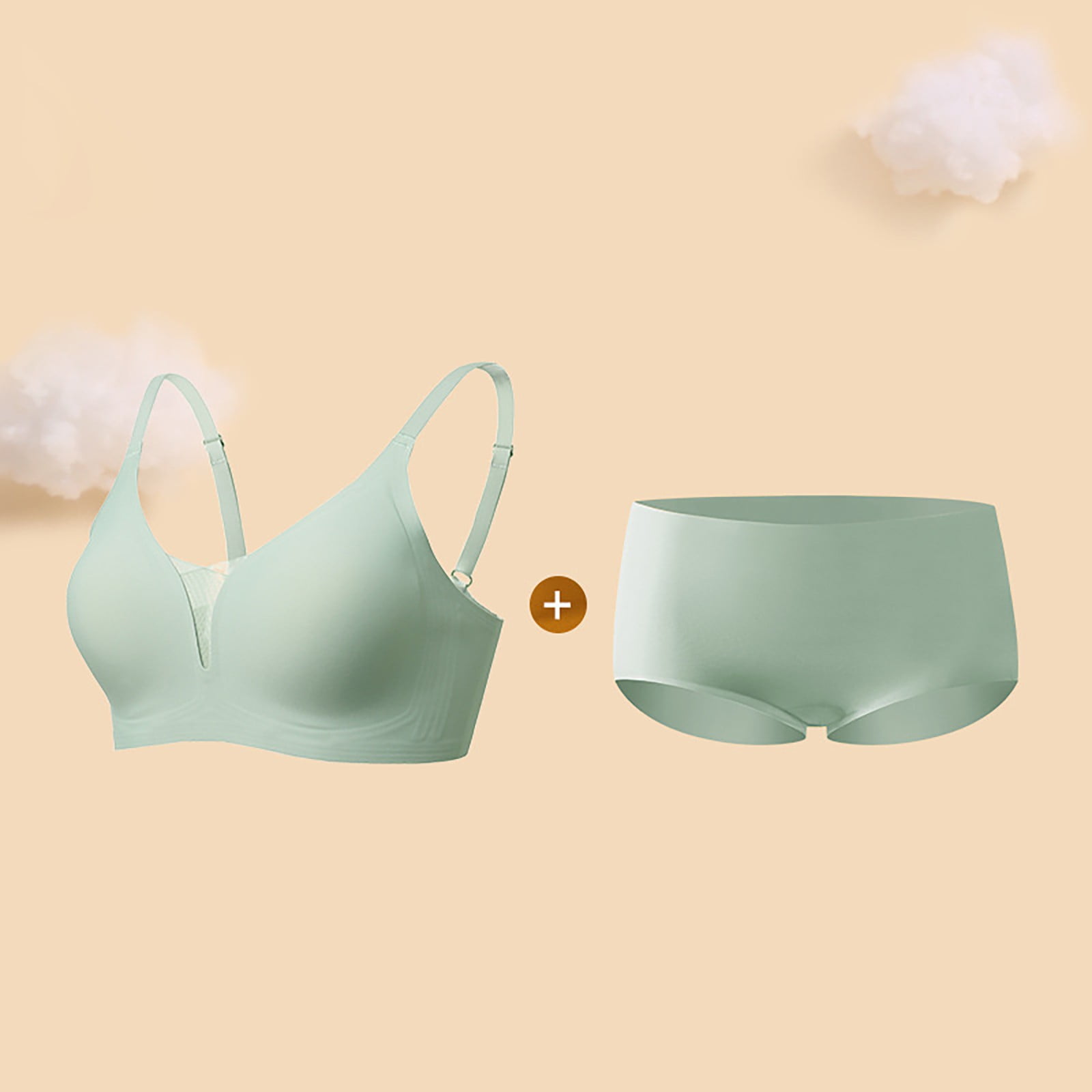 Tao 2Pacs Bras For Women Smoothing Ice Bra Wireless Push Up No ...