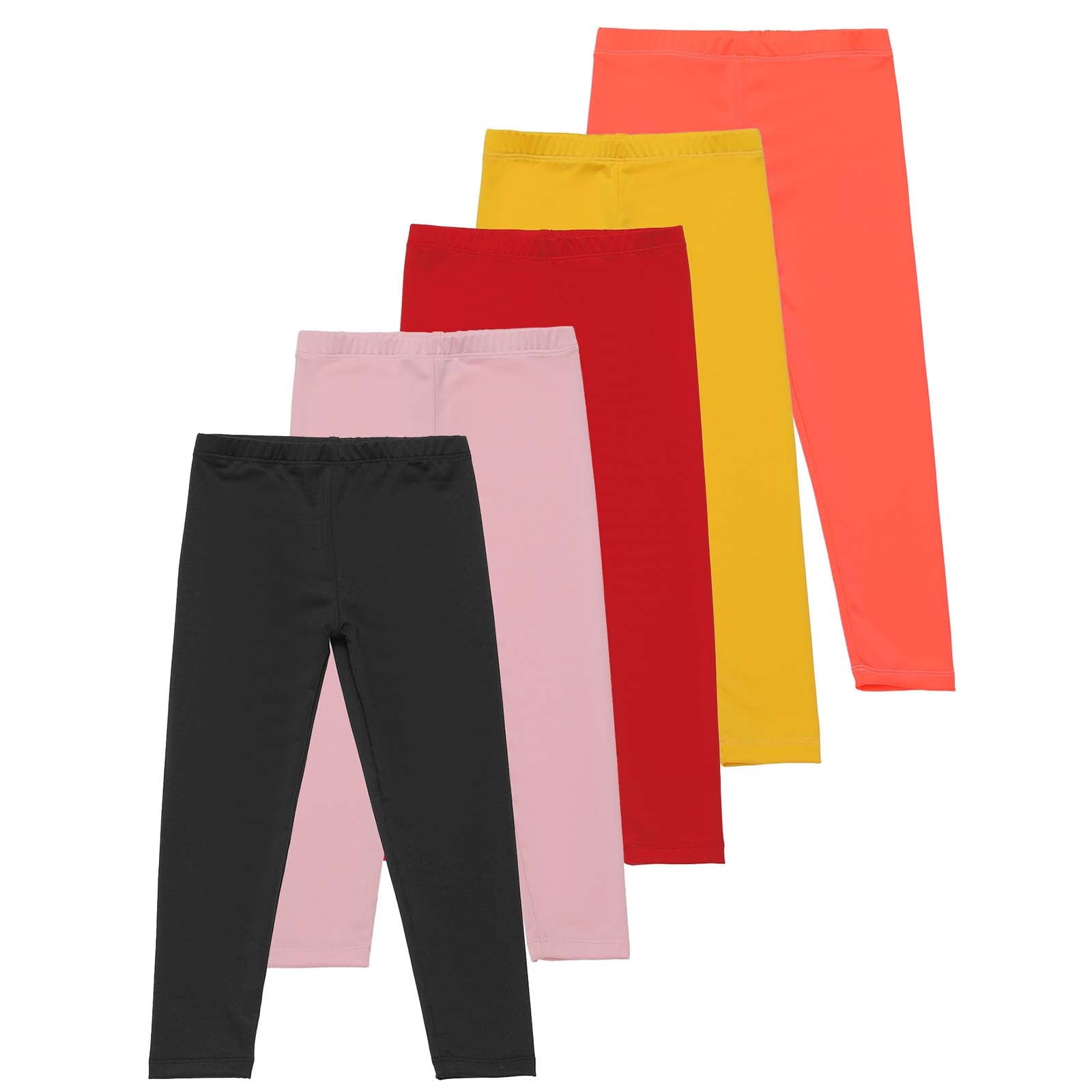 Tao Tao 5 Pack Girls Leggings Tights Pants For Kids Full Length Toddler ...