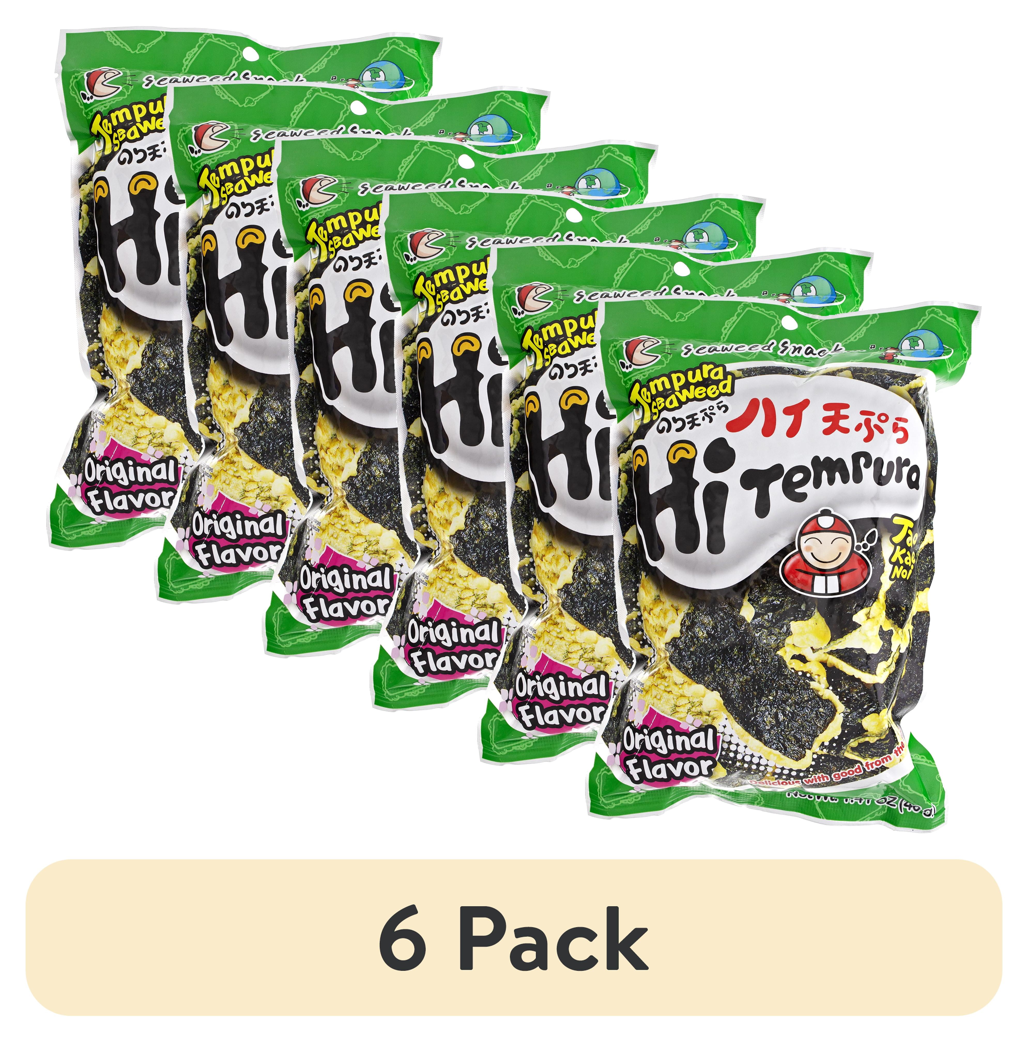 (6 pack) Tao Kae Noi Original Style Hi Tempura Seaweed Chips, 1.41 oz ...