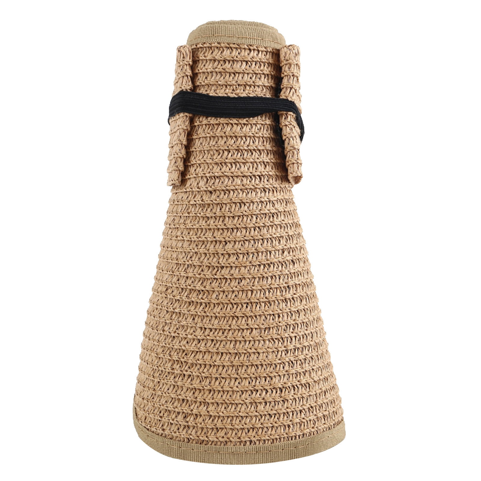 Tao Straw Sun Visors For Women, Wide Brim Roll-Up Sun Hat, Topless ...