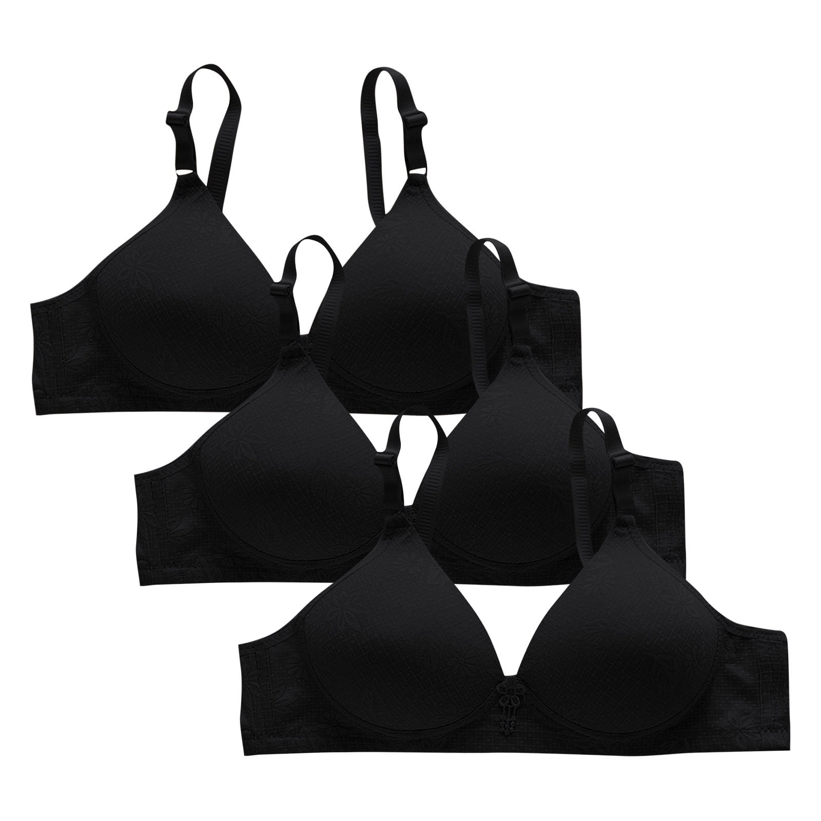 Tao Tao 3 Pack Wireless Bras for Women Full Coverage Everyday Bras ...