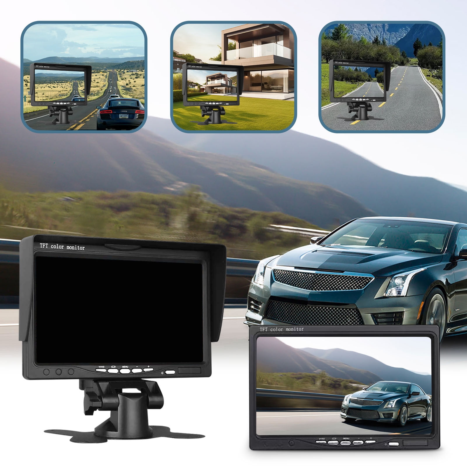 Tao Tao 7 Inch TFT LCD Car Color Rear View Monitor Screen for Parking ...