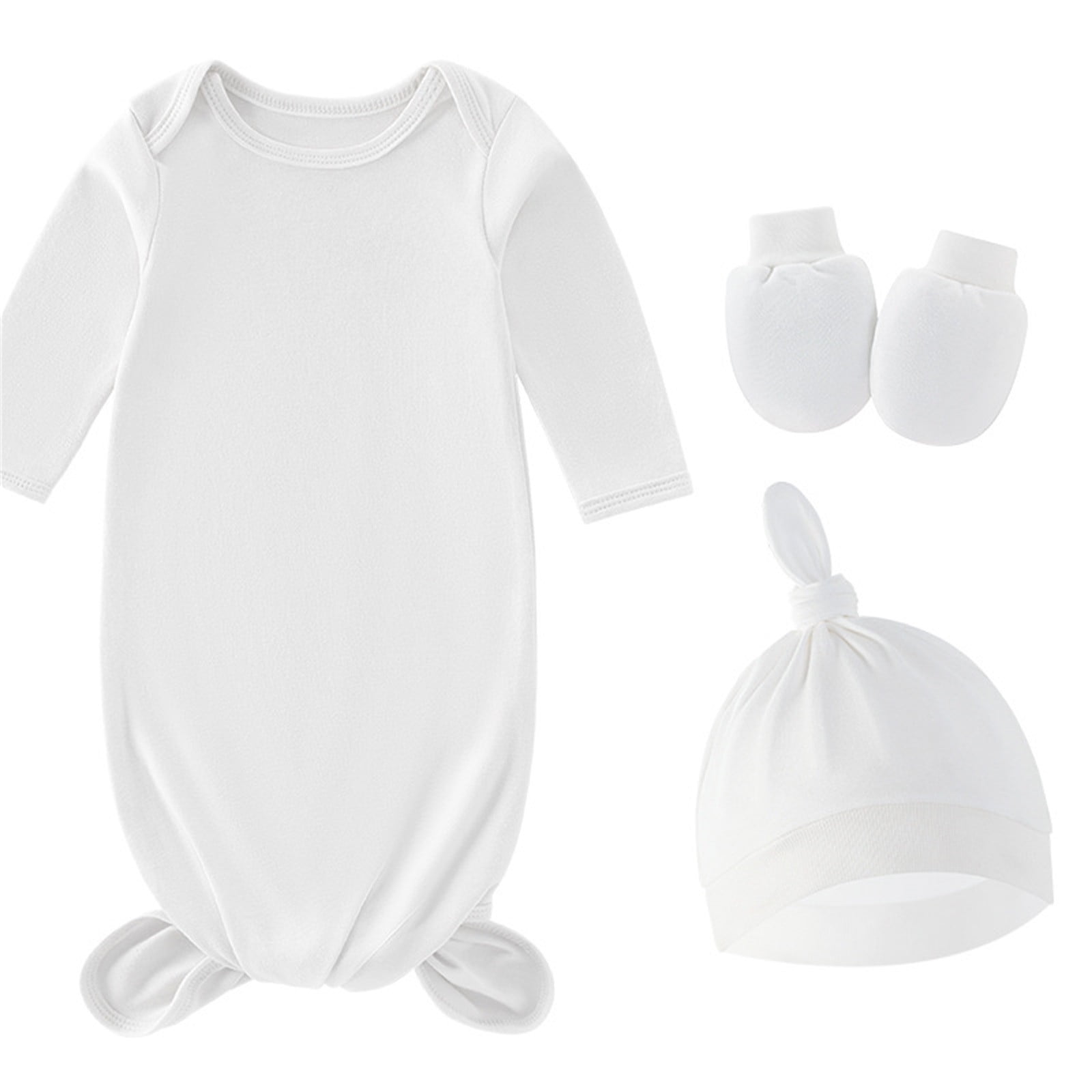 Tao Tao Baby Newborn Knotted Gown 0-12 Months, Super Soft Infant Long ...