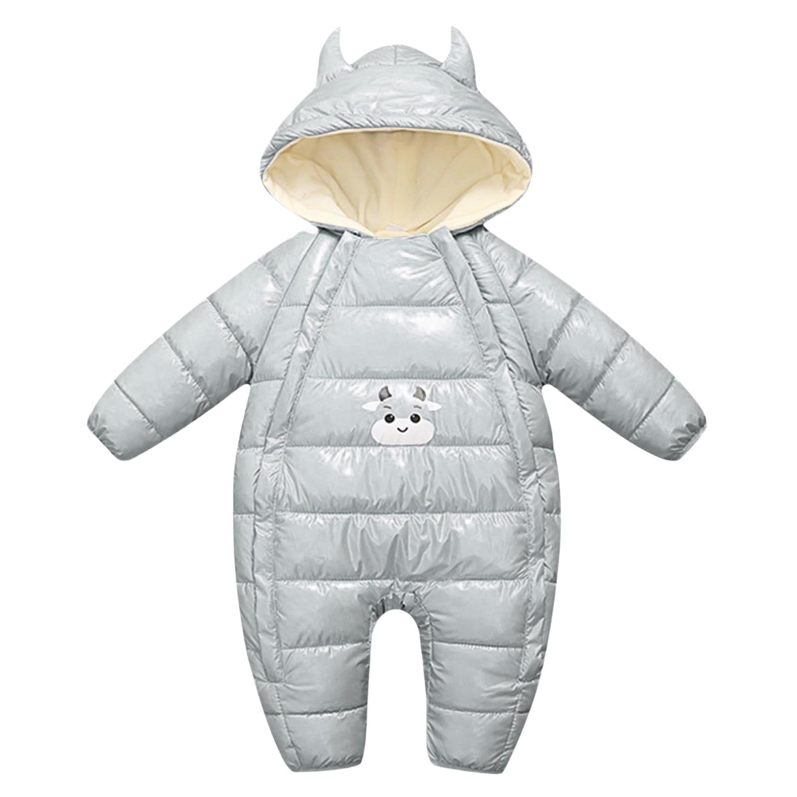 Tao Tao Baby Thick Winter Snowsuit With Cute Cartoon Print Hooded ...