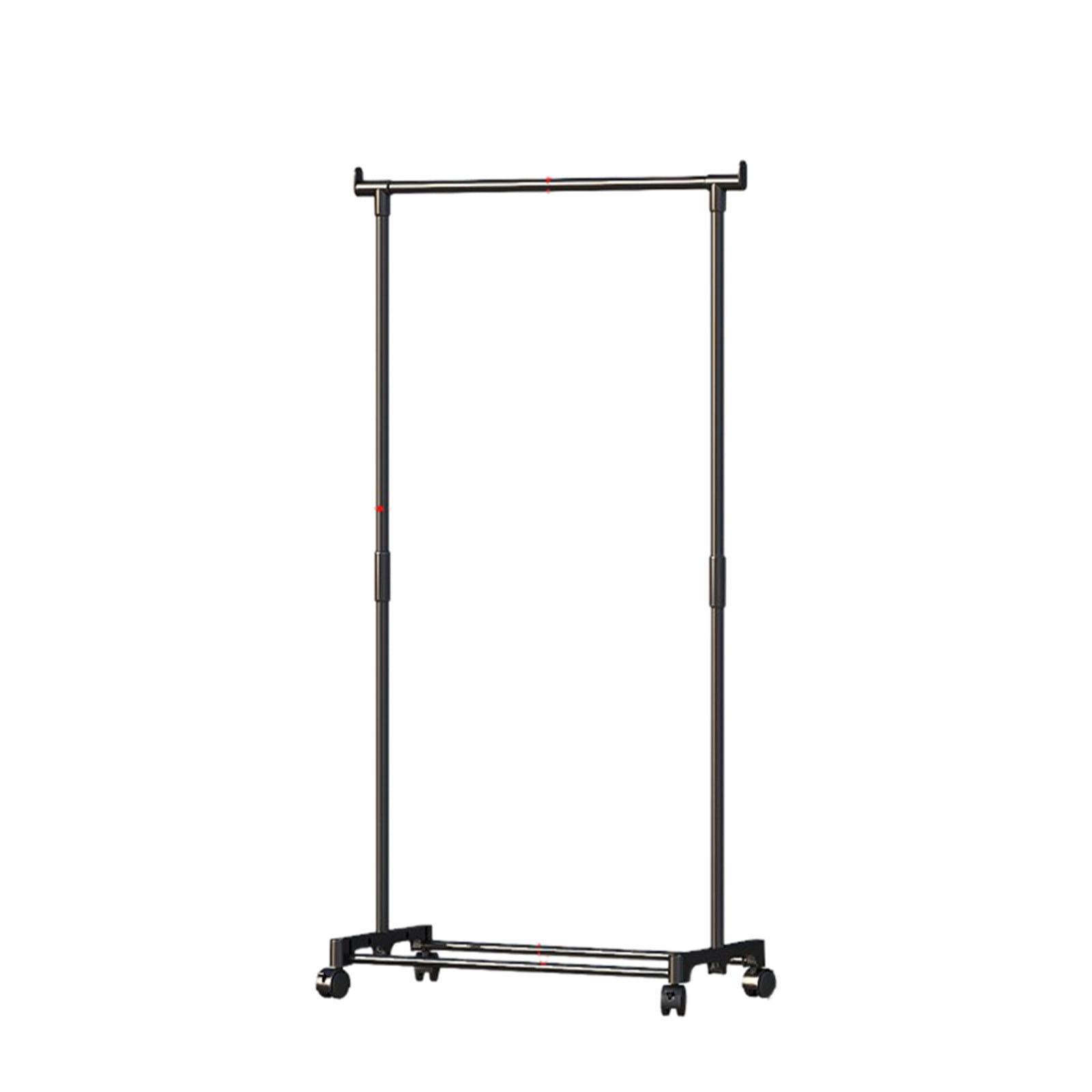Tao Tao Clothing Clothes Rack Standard Rod Simple Rolling Metal Garment ...