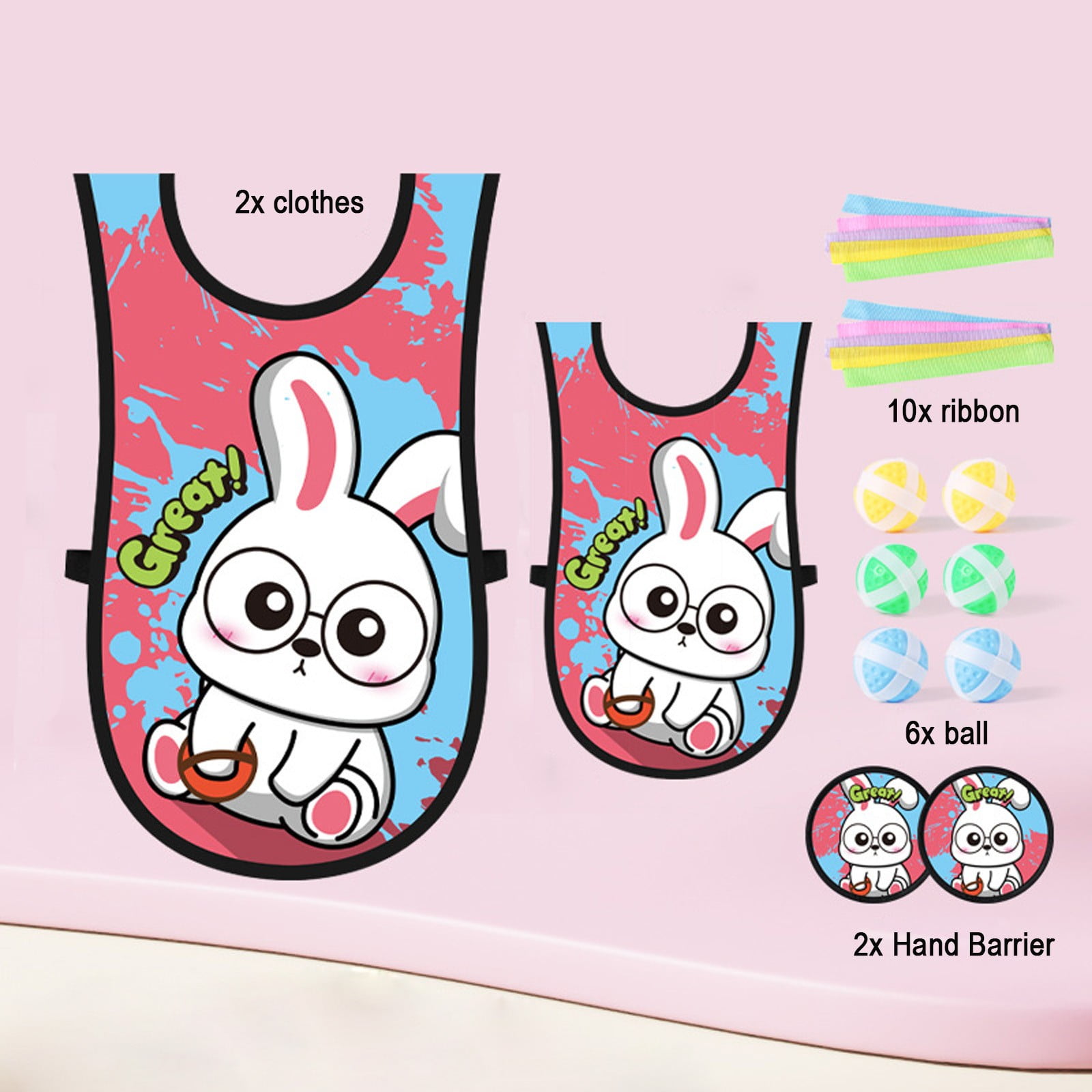 Tao Tao Dodgeball Game Set For Kids, Sticky Dodgeball Vest Throwing ...