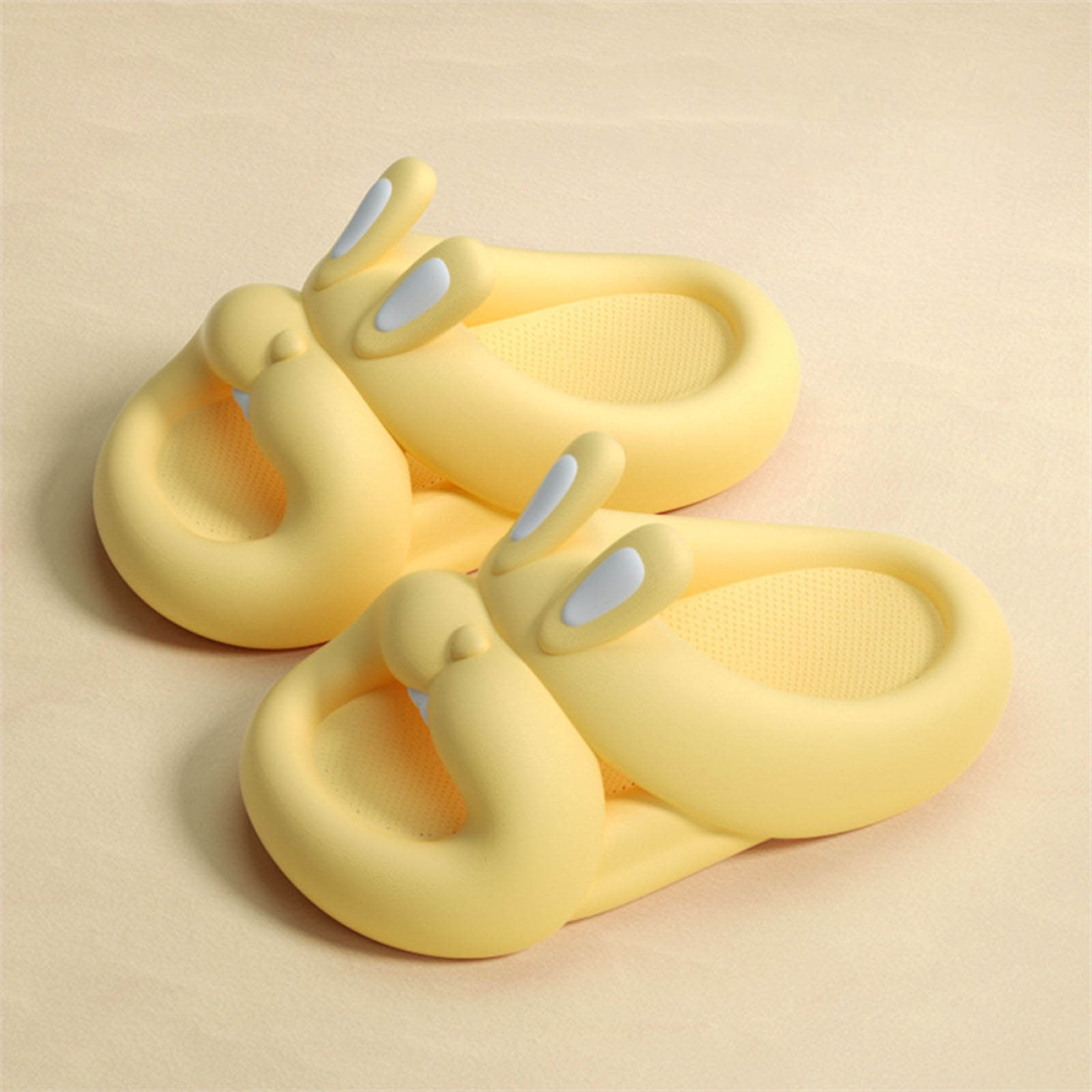 Tao Tao Kids Girls Bunny Slippers Soft Non-Slip Thick Slides For Indoor ...