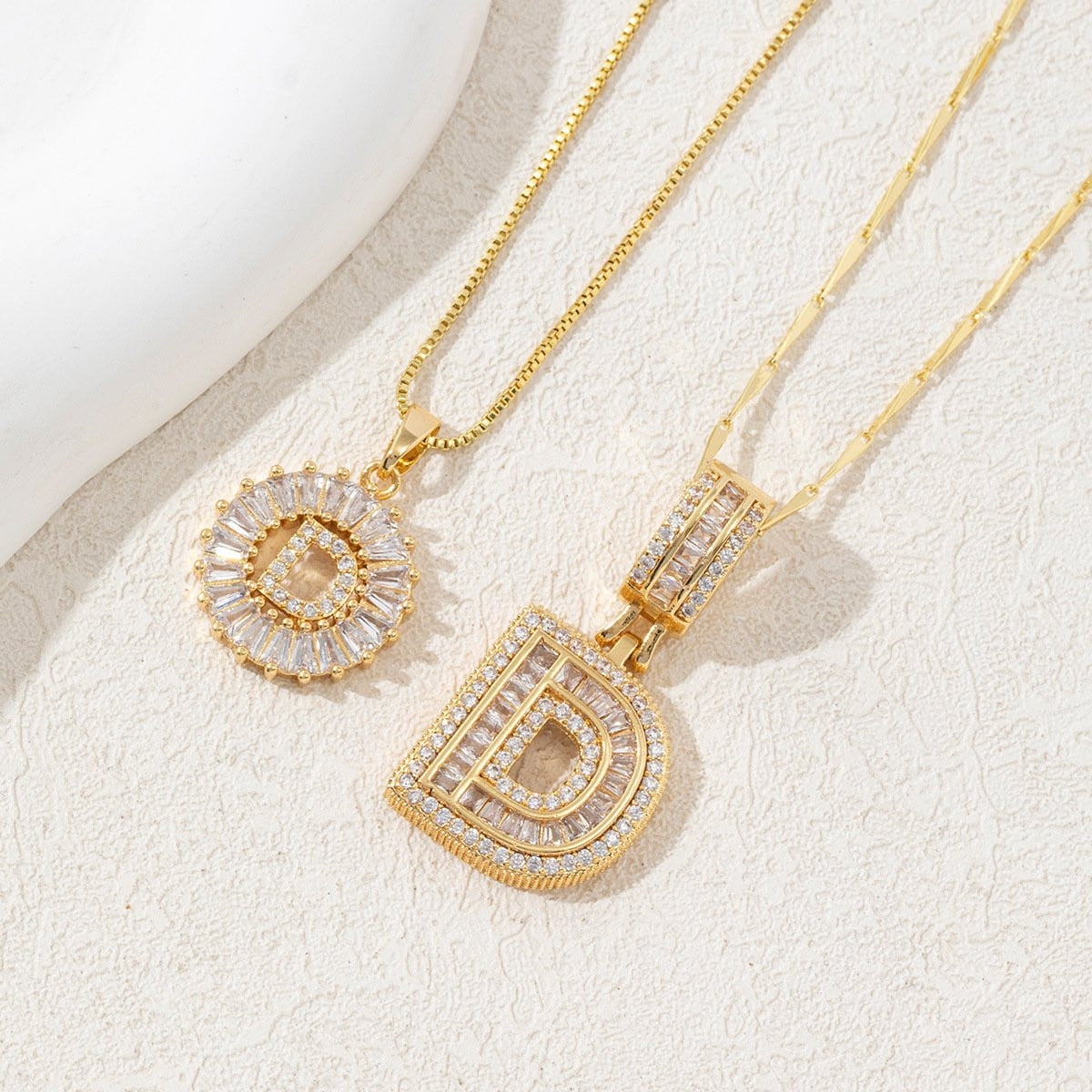 Tao Tao Letter Necklace 14k Gold Plated Bling Dainty Necklaces Trendy ...