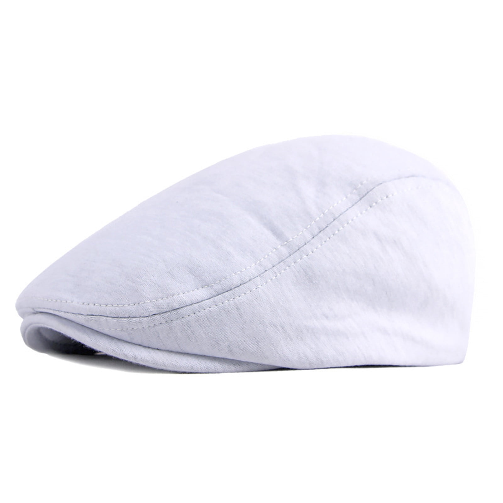Tao Tao Men's Cotton Flat Ivy Gatsby Newsboy Driving Hat Cap White Free ...