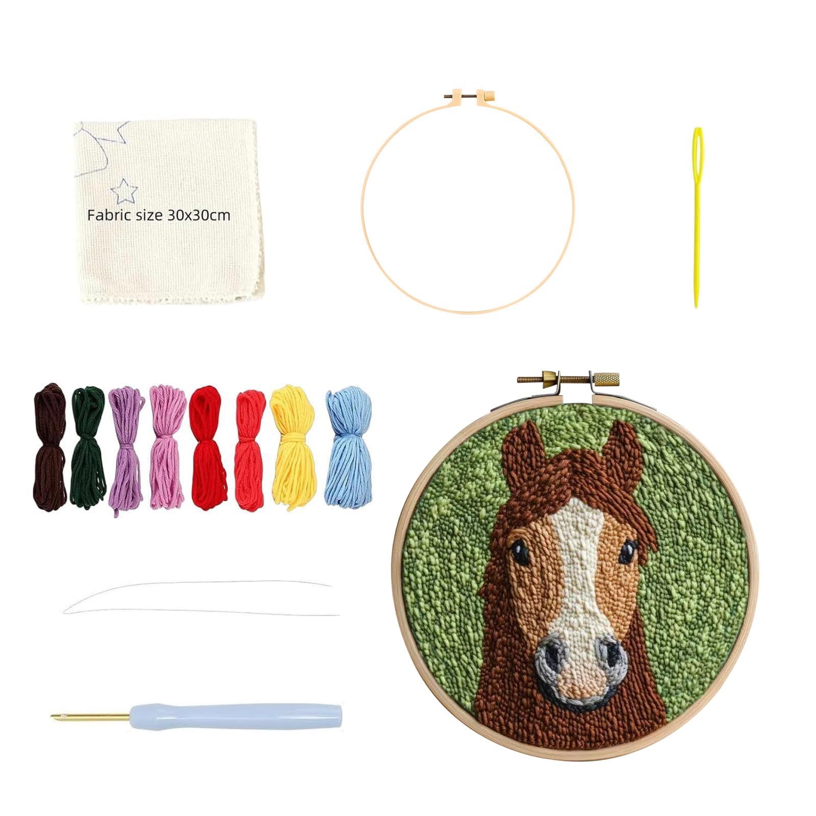 Tao Tao Punch Needle Kit, Punch Needle Kits Adults Beginner, Cute Horse ...