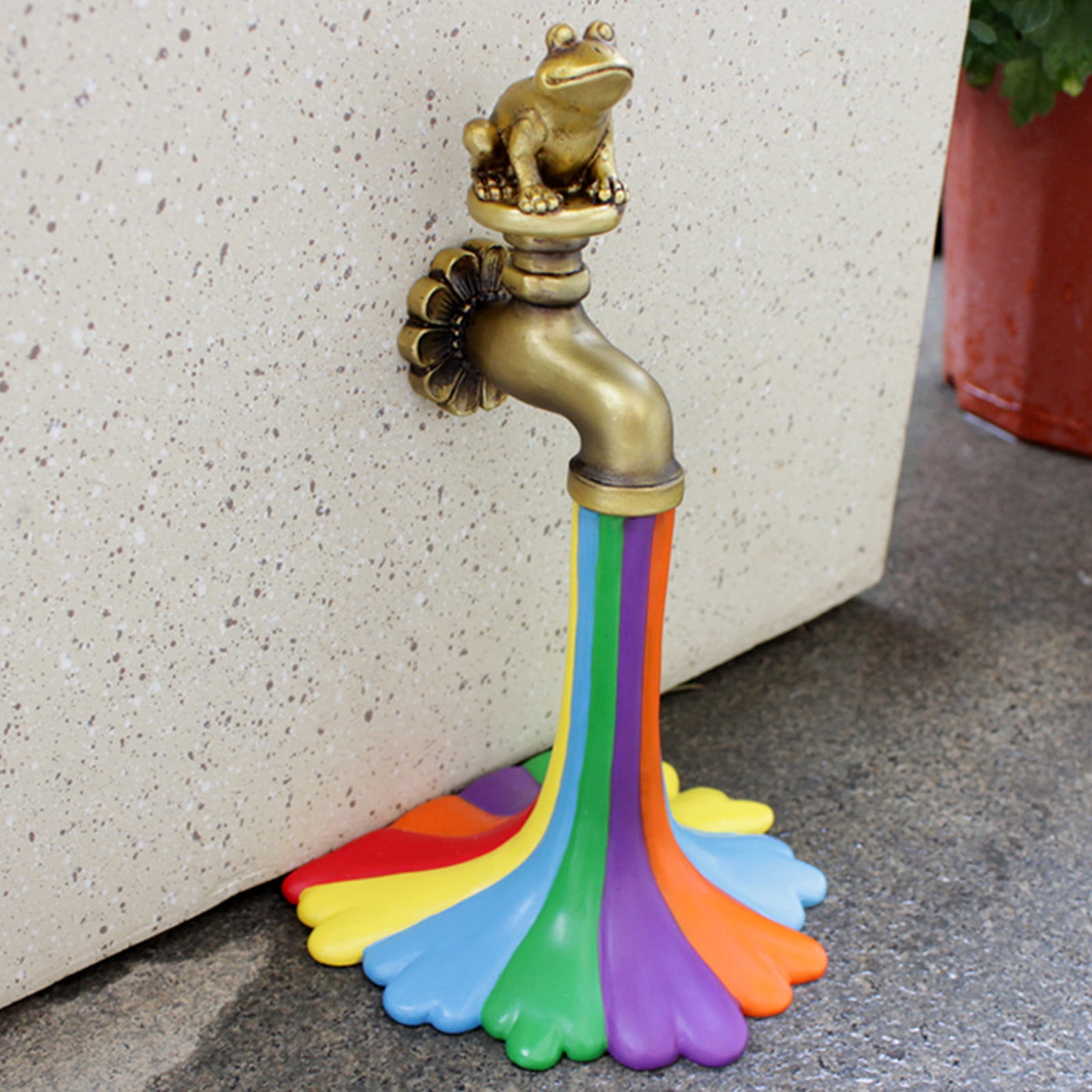 Tao Tao Rainbow Faucet Garden Statue Ornament, Outdoor Patio Courtyard ...