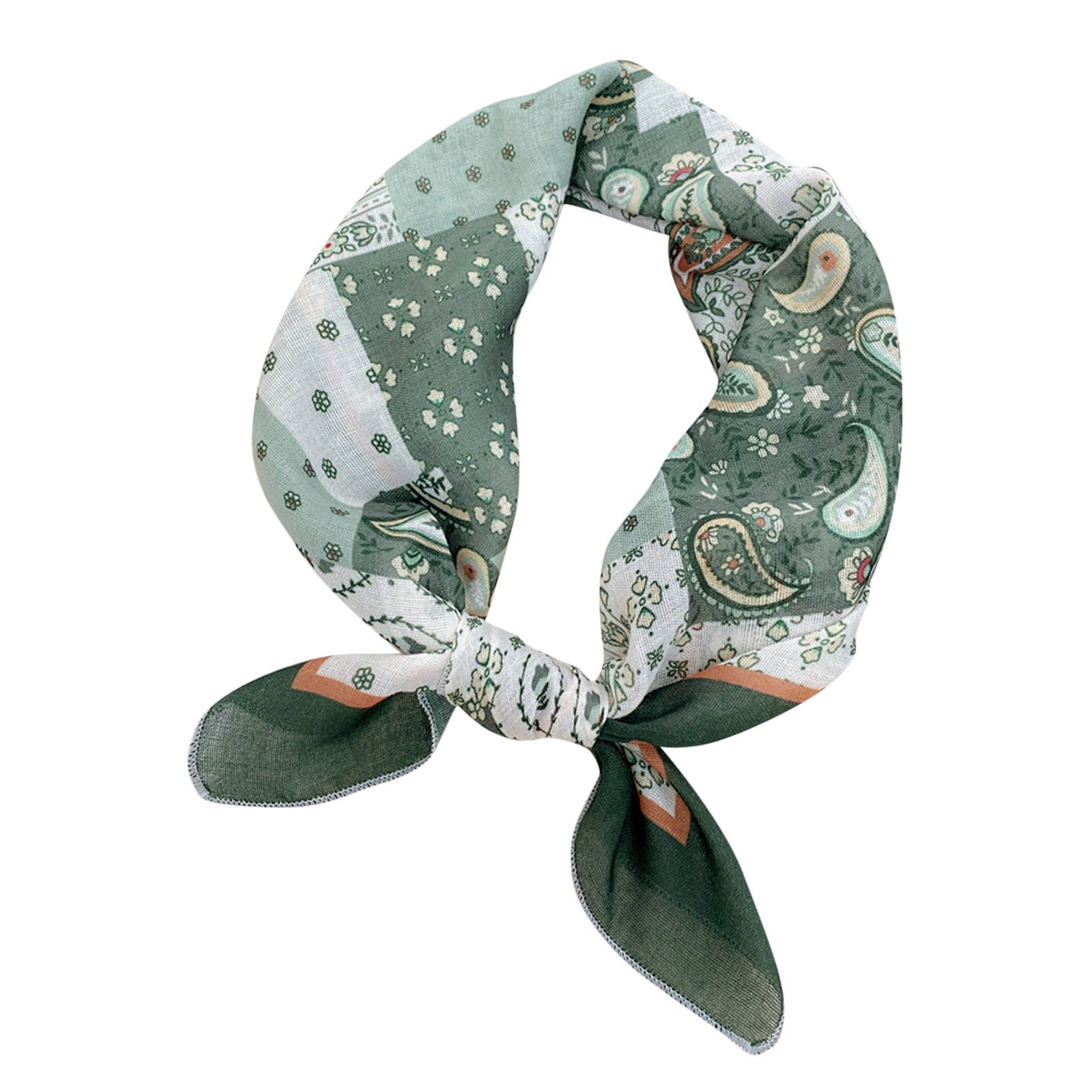 Tao Tao Square Satin Head Scarf For Women Neck Scarf Silk Feeling Hair ...