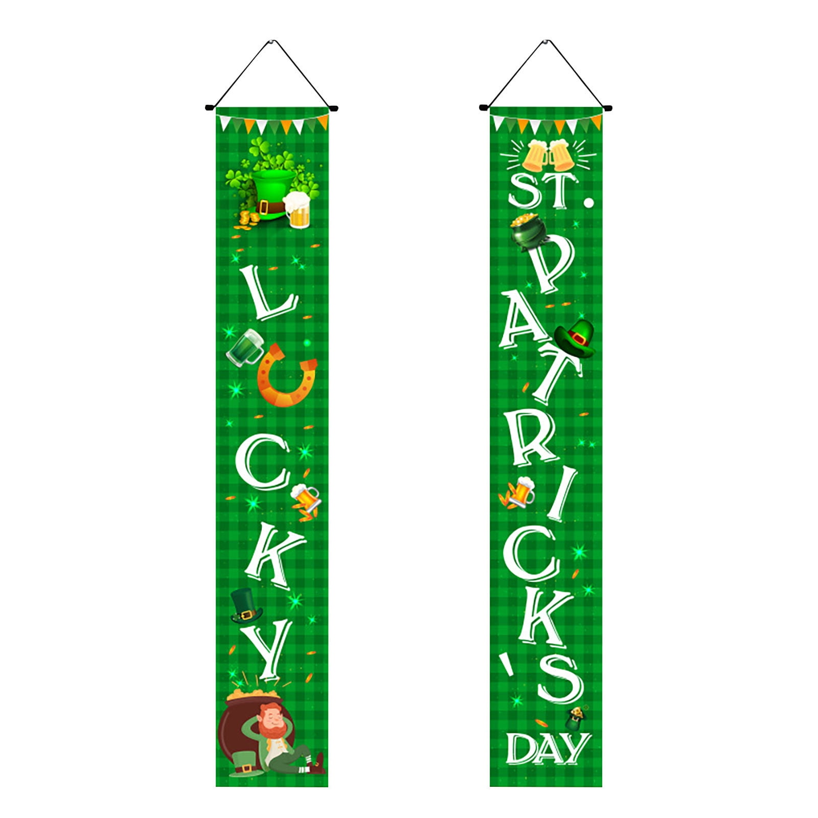 Tao Tao St Patricks Day Door Banner 2 Pieces Happy St Patricks Day ...