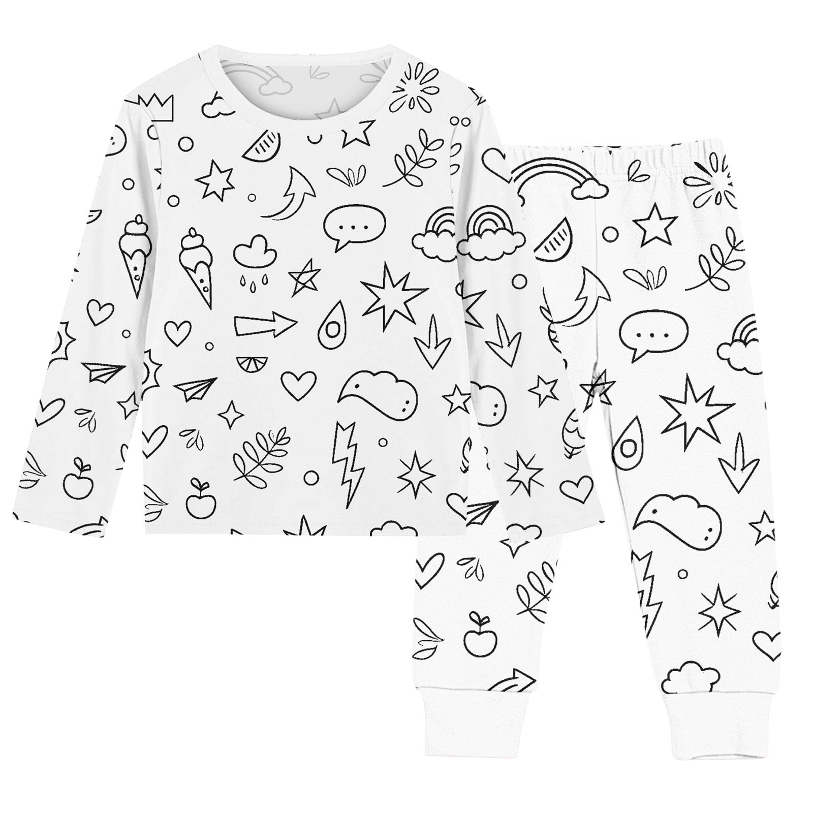 Tao Tao Toddle DIY Hand Painted Homewear Set Colouring Pajama Sets For ...