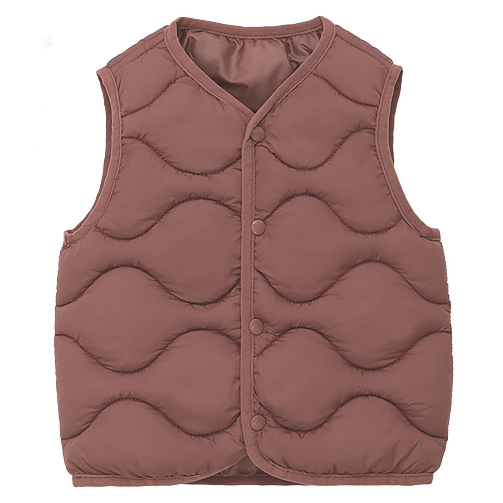 Tao Tao Toddler Kids Baby Boy Girls Warm Vest Sleeveless Jacket Solid ...
