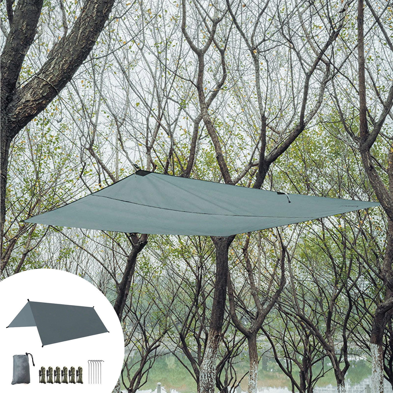 Tao Tao Waterproof Tent Tarp Sets, Portable Tarp Shelter Rain Tarp ...