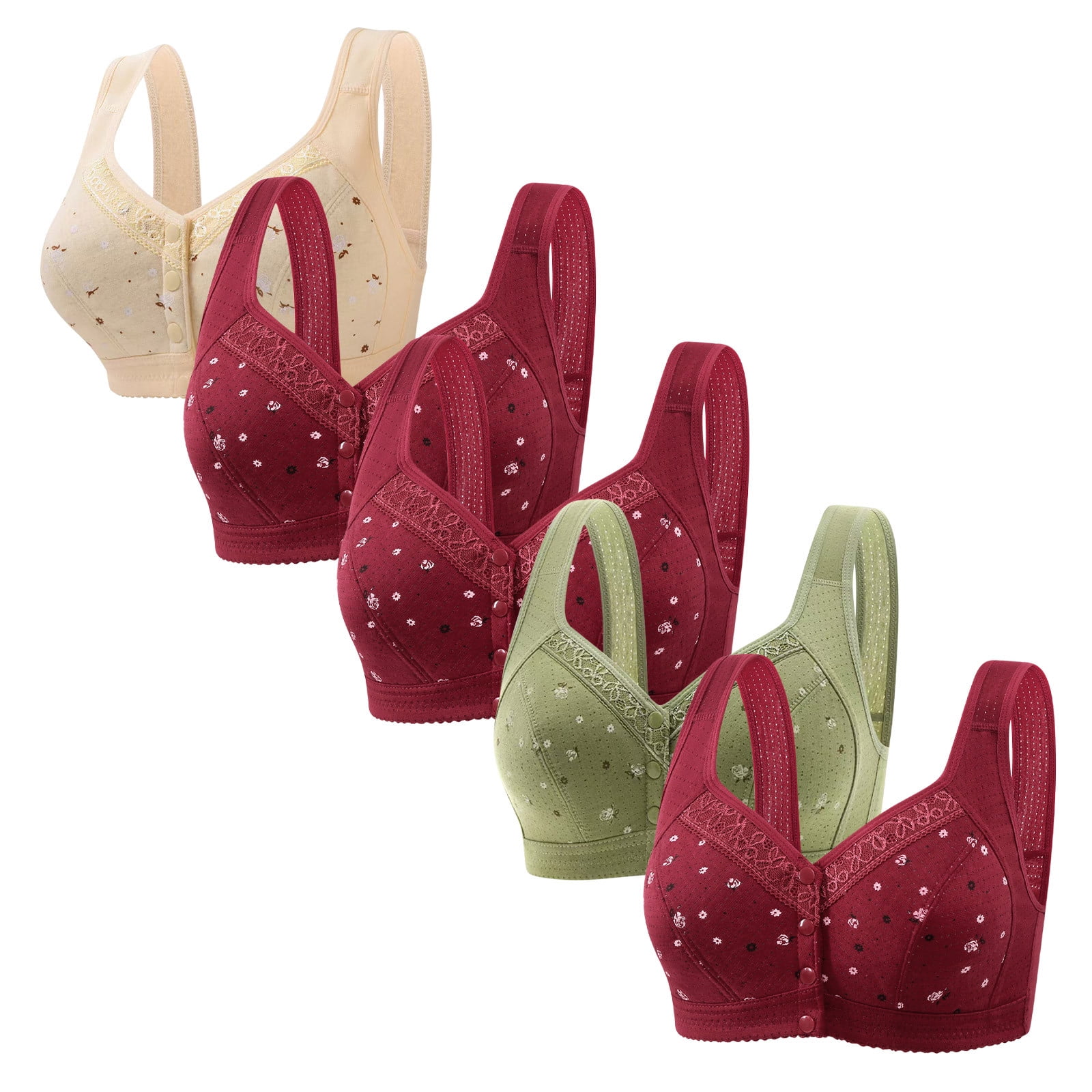 Tao Tao Women Daisy Bra Convenient Front Close Button Bras Fashion Bras ...