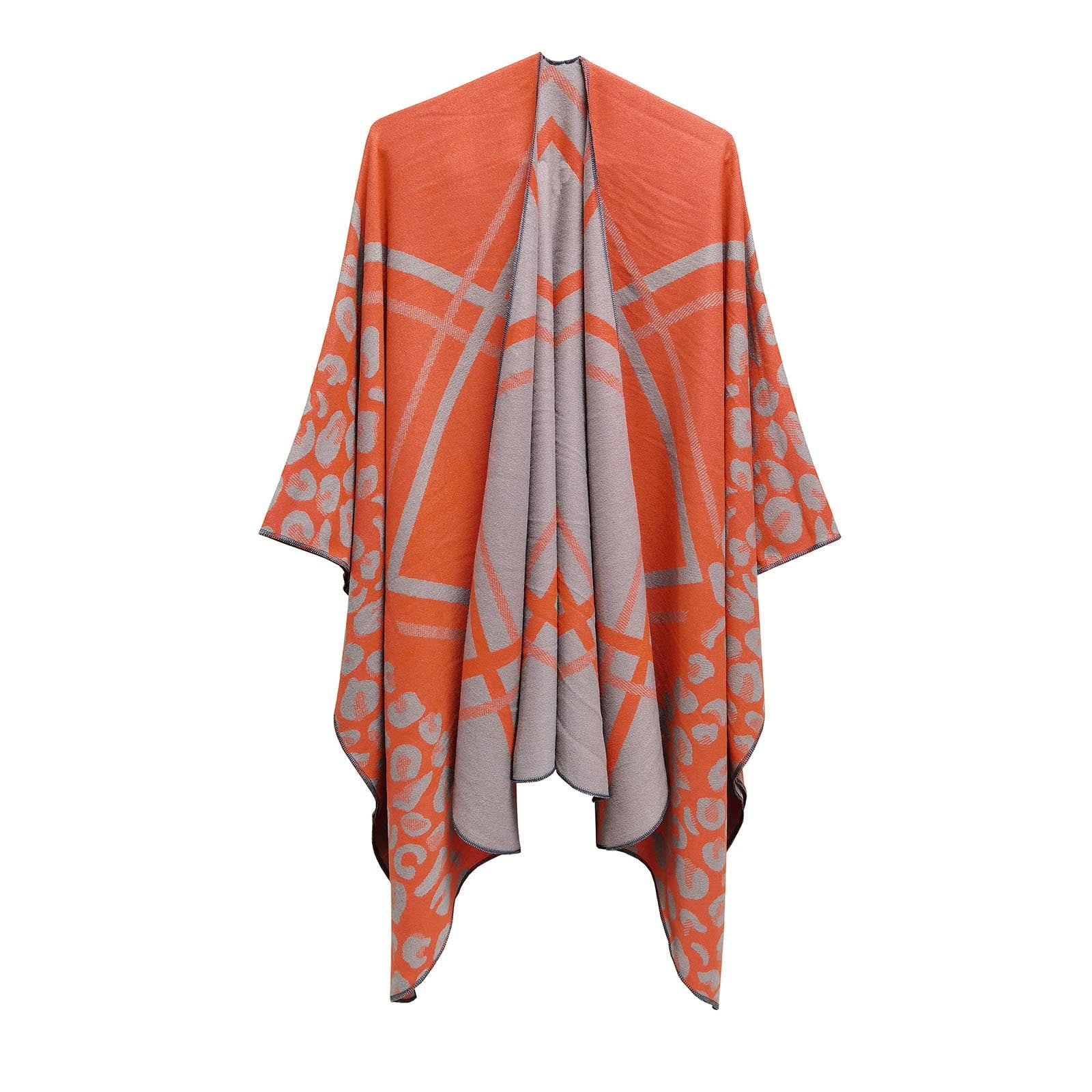 Tao Tao Women's Color Block Shawl Wrap Open Front Poncho Cape For Fall ...