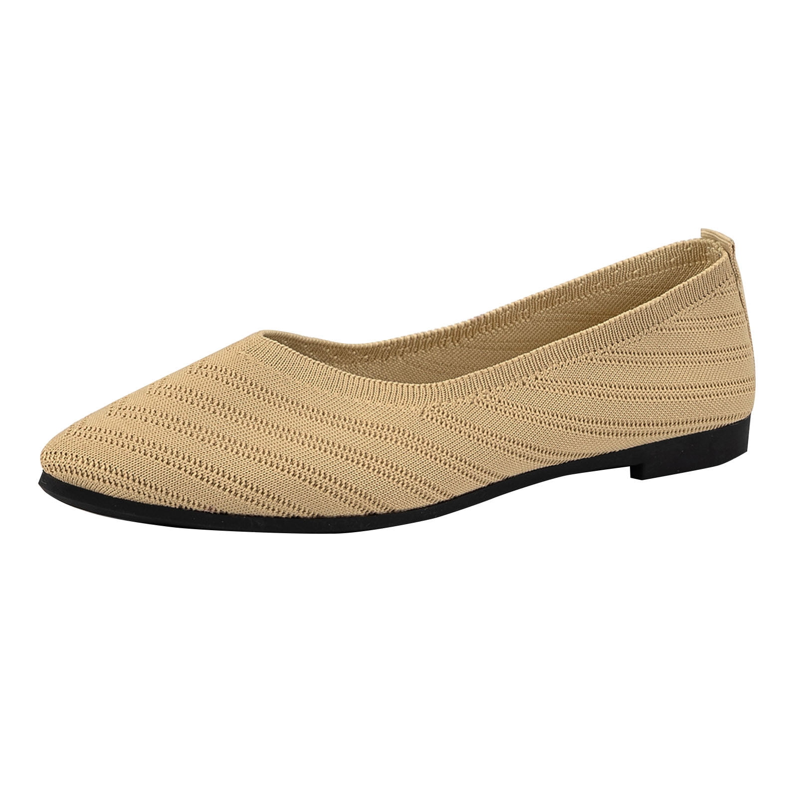 Tao Tao Women's Flats Pointed Toe Ballet Shoes Knit Dress Shoes Low ...