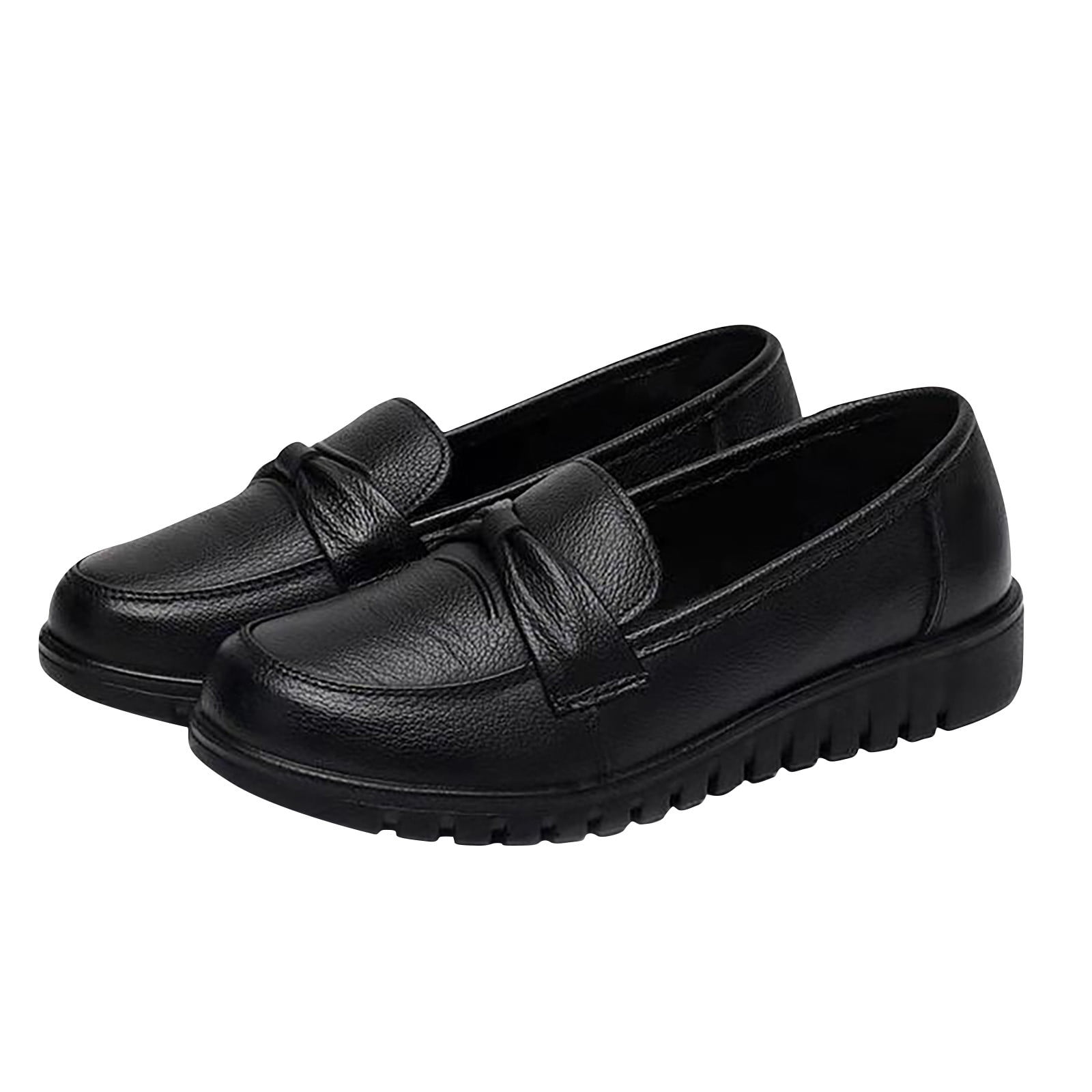 Tao Tao Women's Solid Color Platform Chunky Slip-On Penny Loafers ...