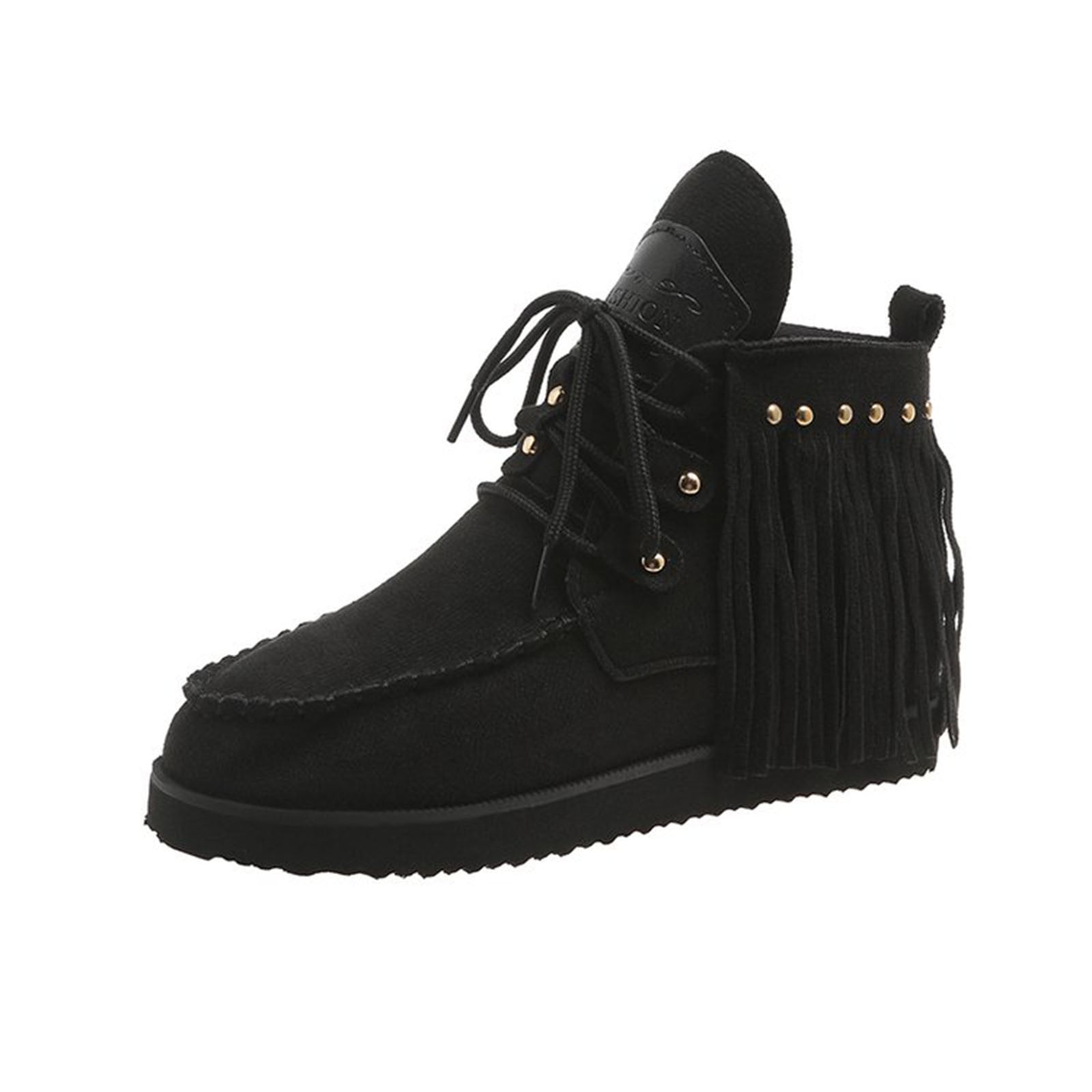 Tao Tao Women's Vintage Cowboy Fringed Ankle Boots,Lightweight Comfy ...