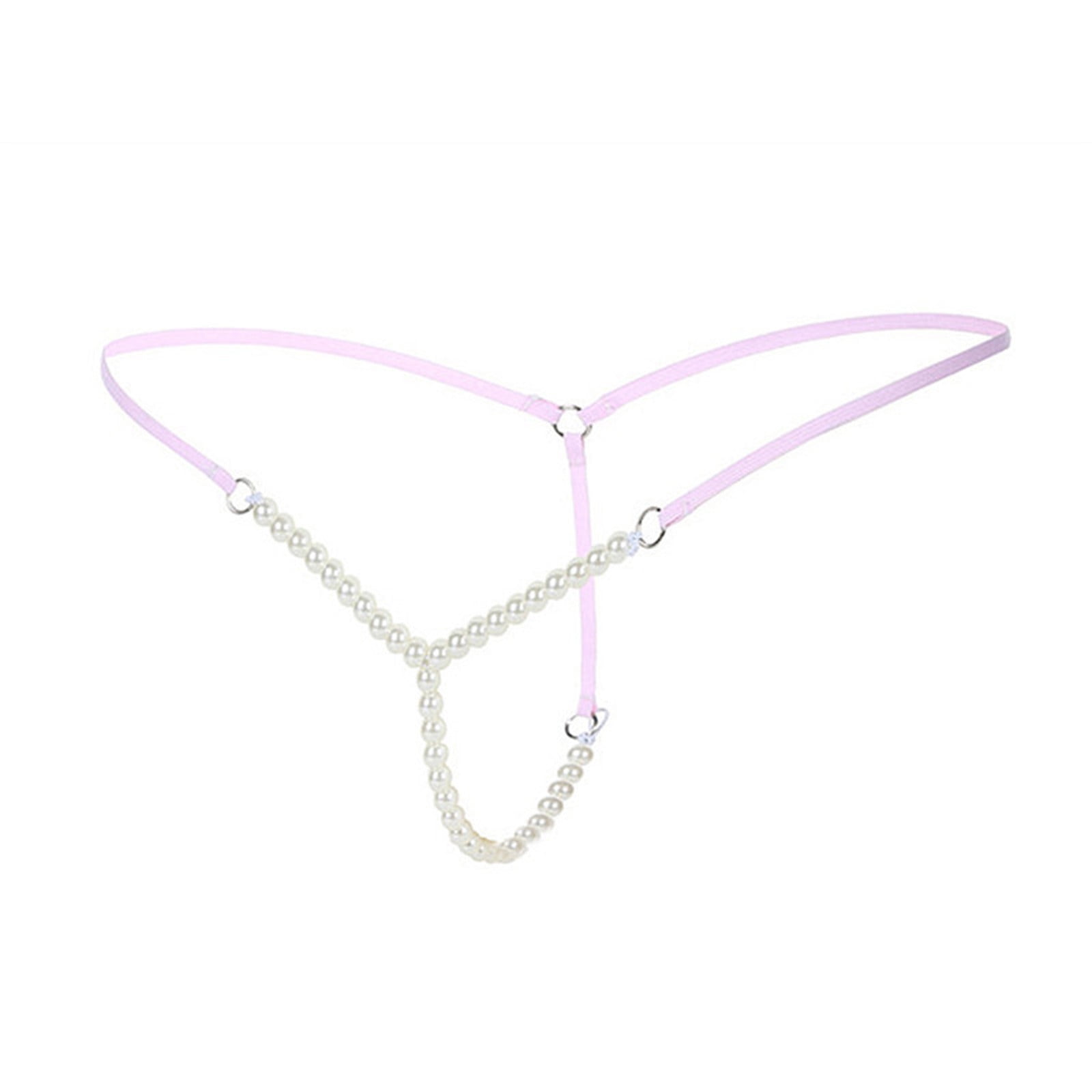 Tao Tao Womens Fashion Micro Pearls G-String Lingerie Thong Panty ...