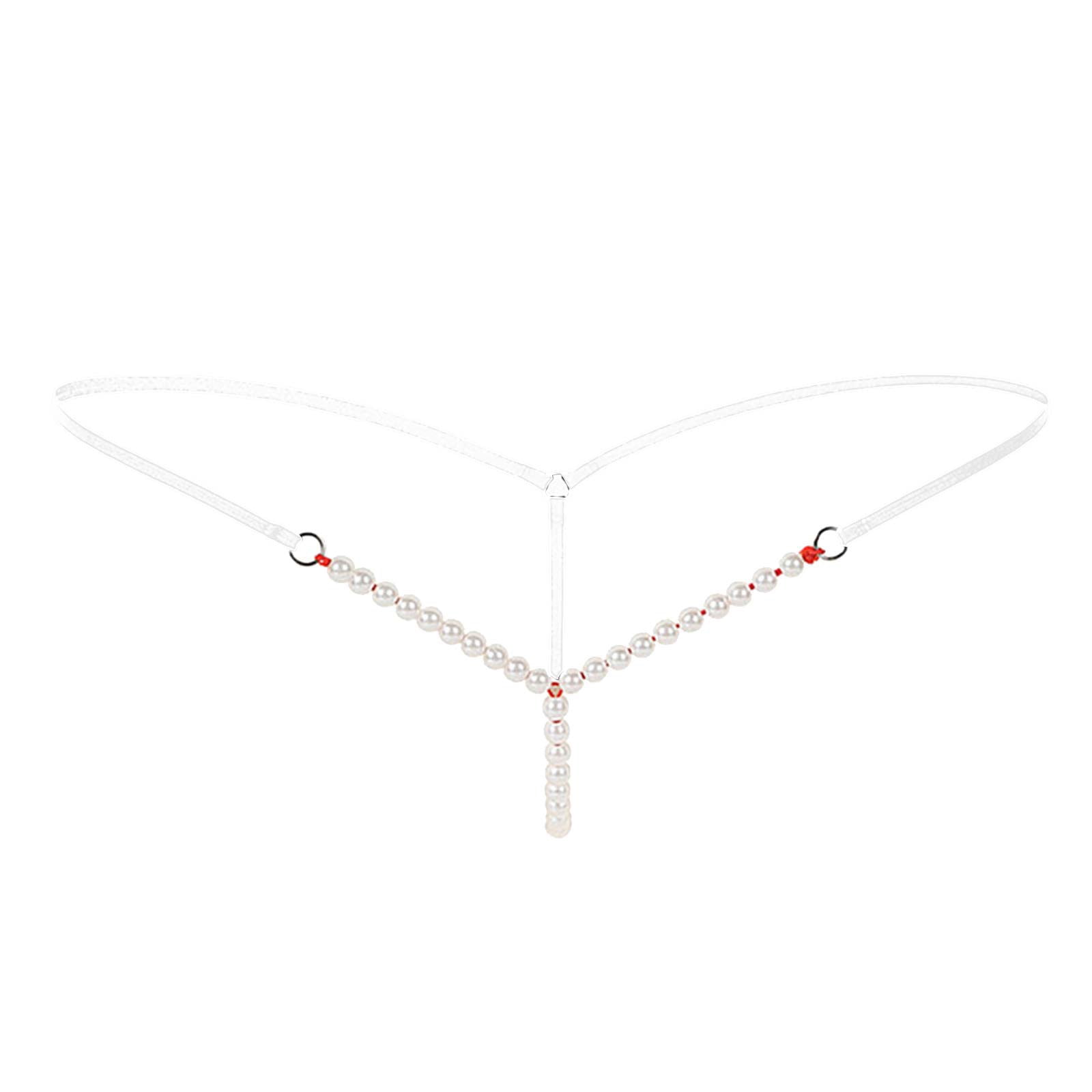 Tao Tao Womens Fashion Micro Pearls G-String Lingerie Thong Panty ...