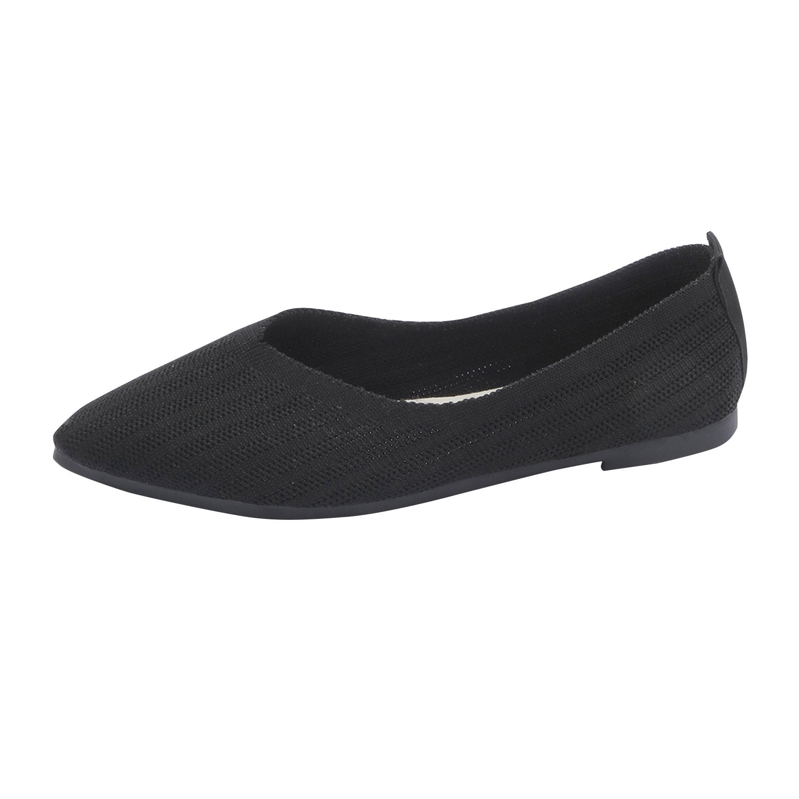 Tao Tao Womens Knit Ballet Flats Ladies Comfortable Pointed-Toe Dressy ...