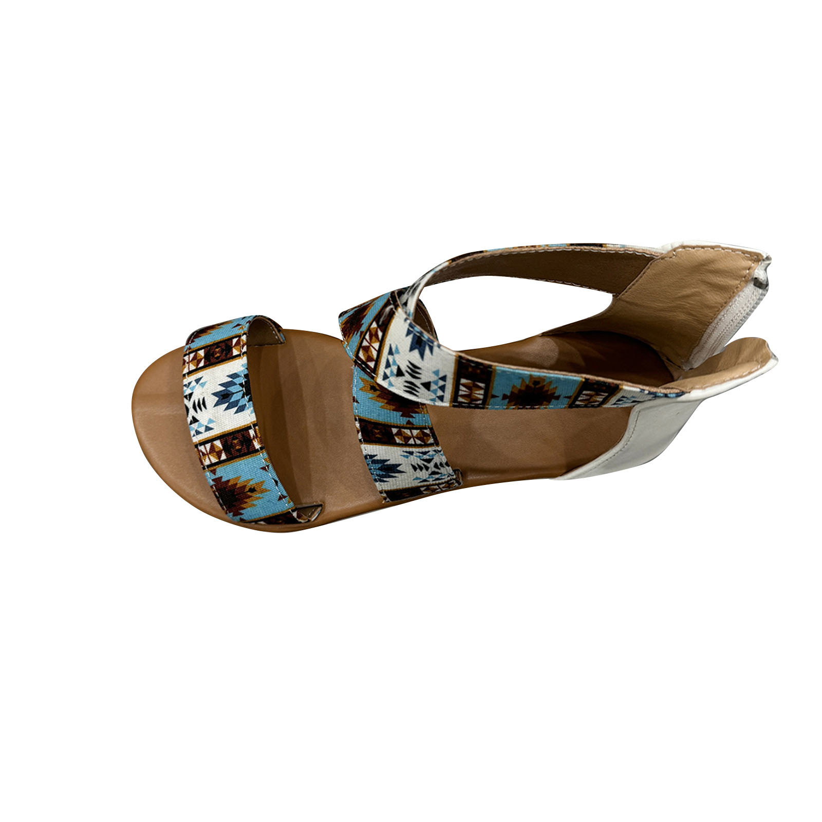Tao Tao Vintage Aztec Strappy Boho Beach Sandals Fashion Back Zipper ...