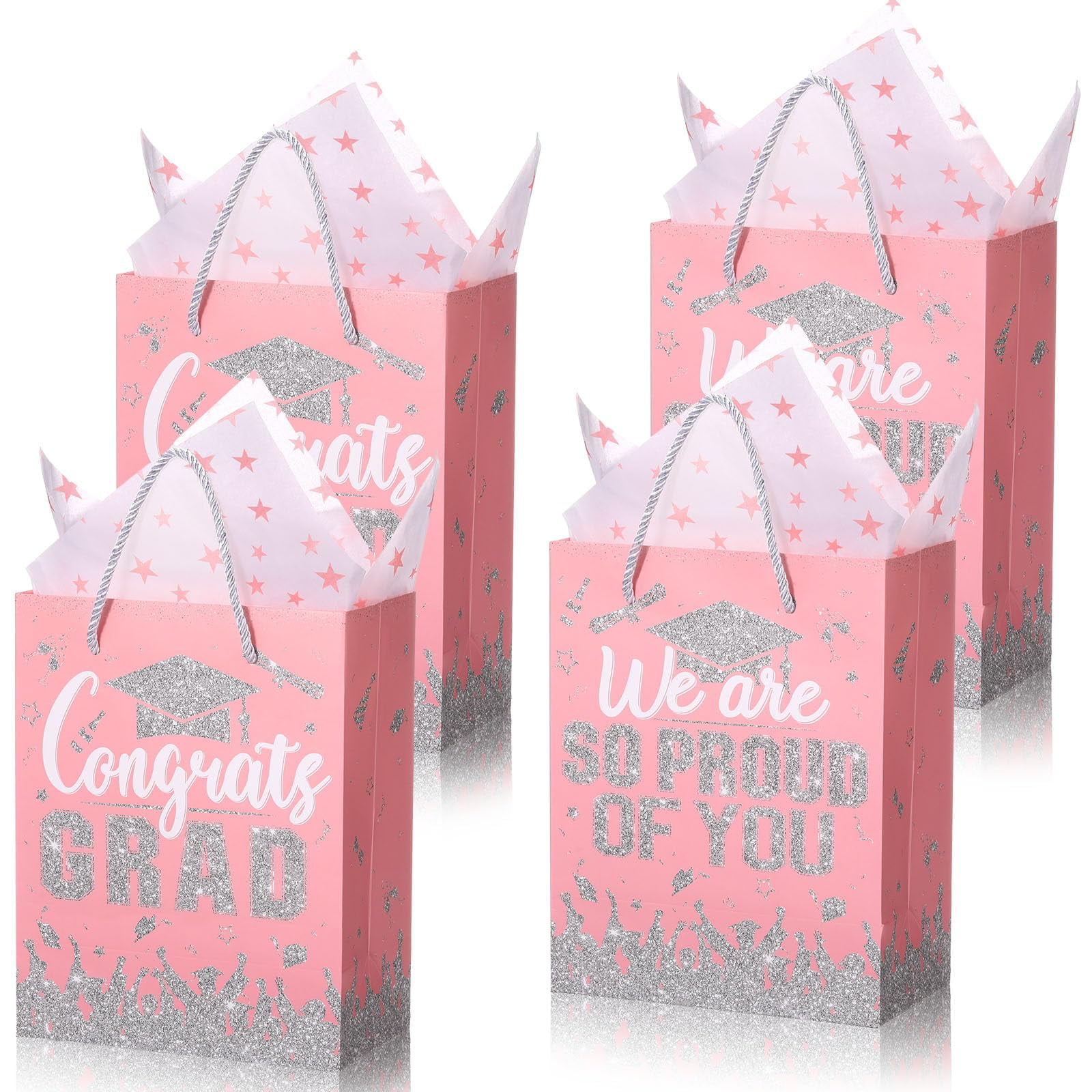 TaoBary 12 PcsITSC Graduation Gift Bags with Tissue Party Favor Bag ...