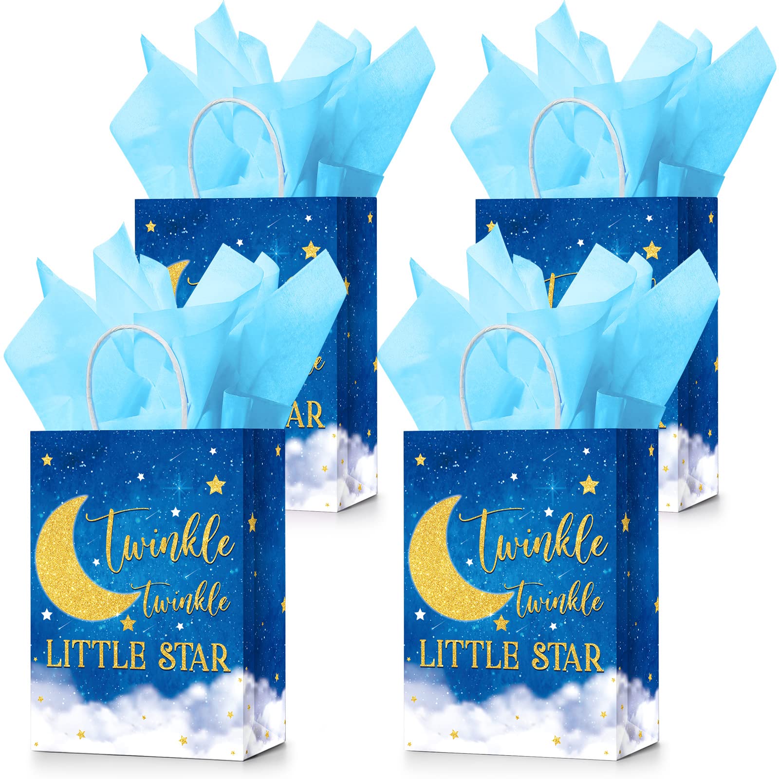 TaoBary 16 Pcs Twinkle DHF10 Twinkle Little Star Gift Bags with 16 ...