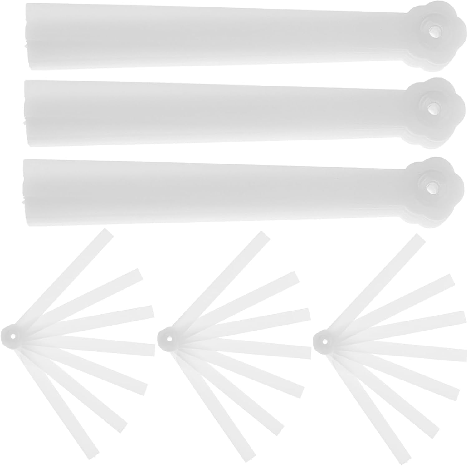 TaoLeHui 10-Pack DIY Hand Folding Fan Frame Kit - Unfinished Plastic ...