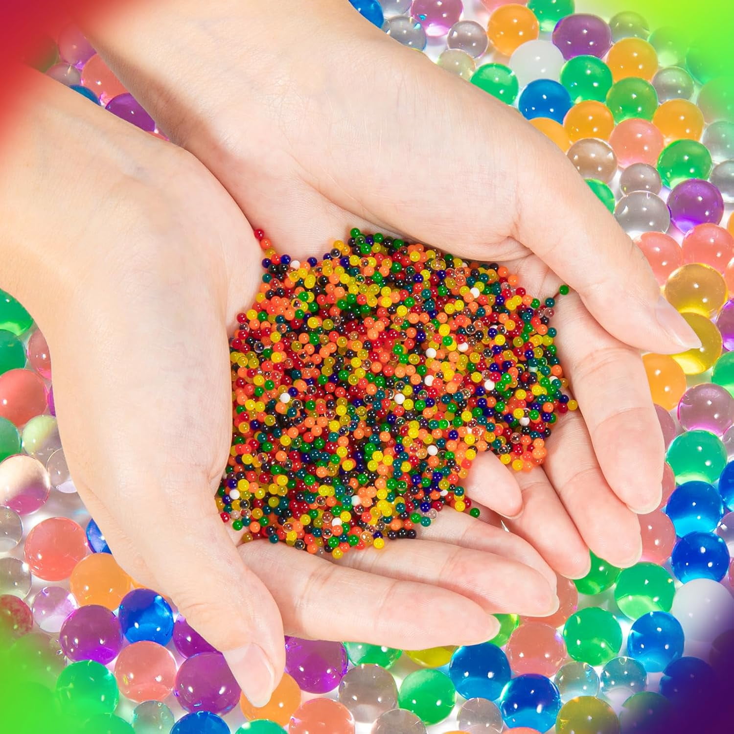 TaoLeHui 40000 Pieces Rainbow Water Gel Jelly Beads, Water Beads, Vase ...