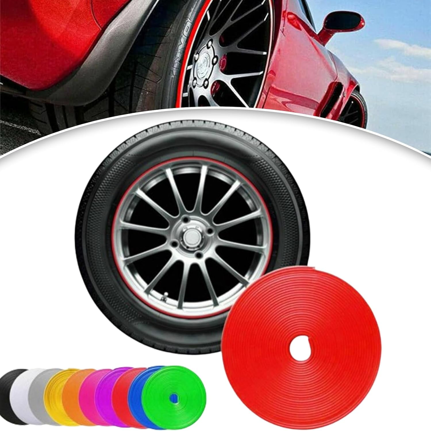 TaoLeHui Car Wheel Rim Edge Protector Vehicle Tire Guard Sticker Rubber ...