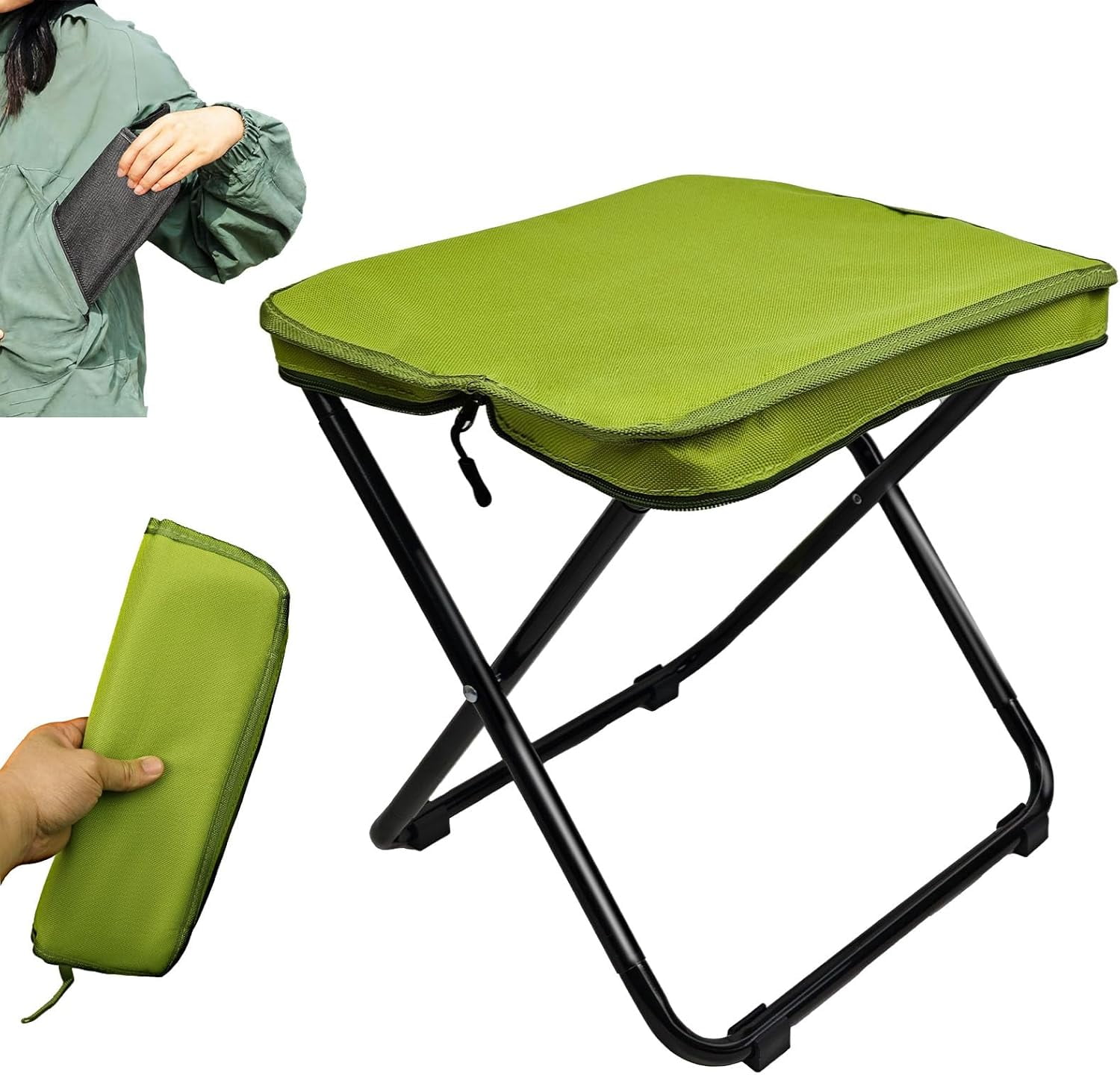 TaoLeHui Lightweight Folding Stool, Collapsible Camping Chair with ...