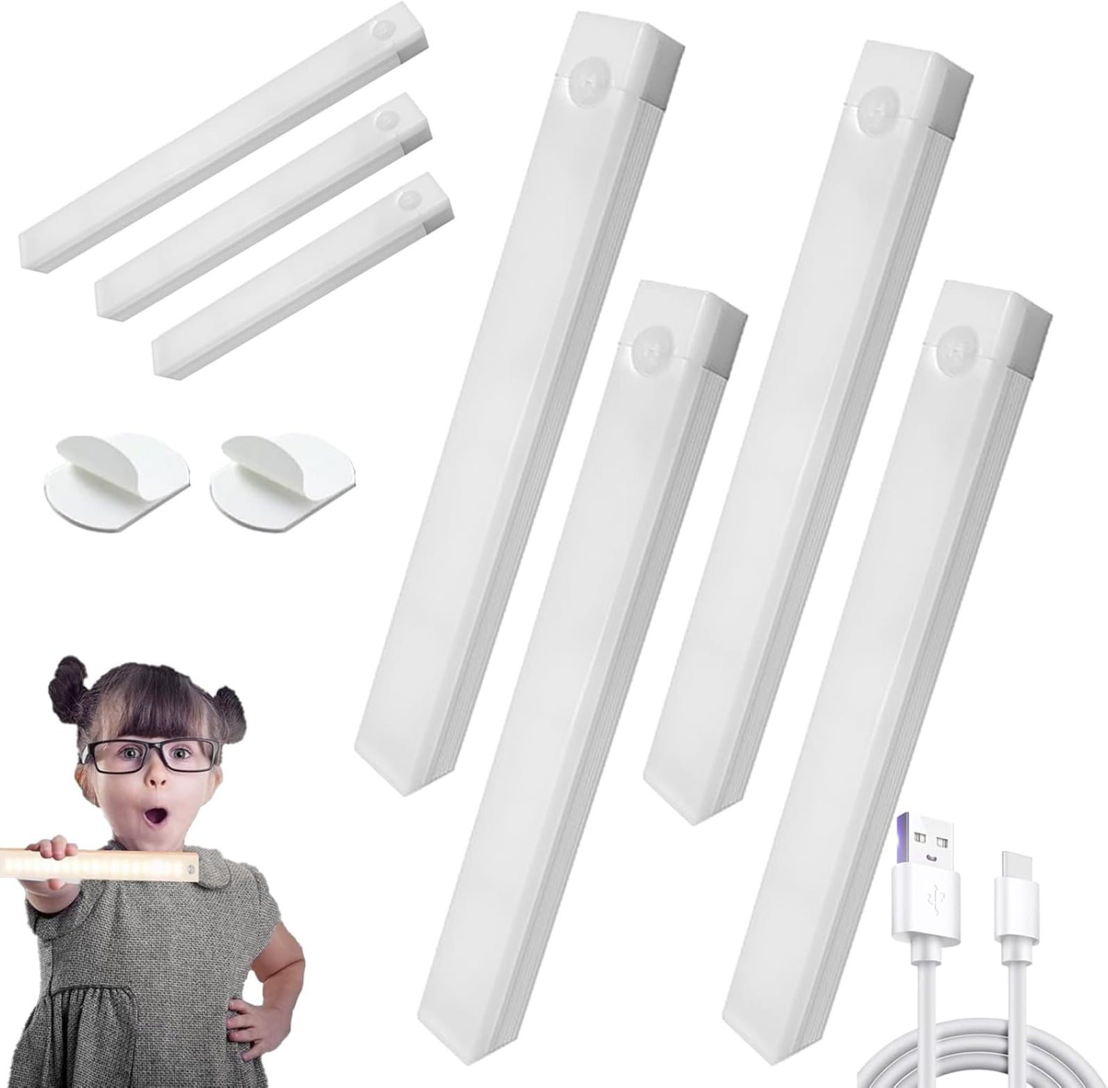 TaoLeHui Magnetic Motion Sensor Lights, Rechargeable LED Closet Lights ...