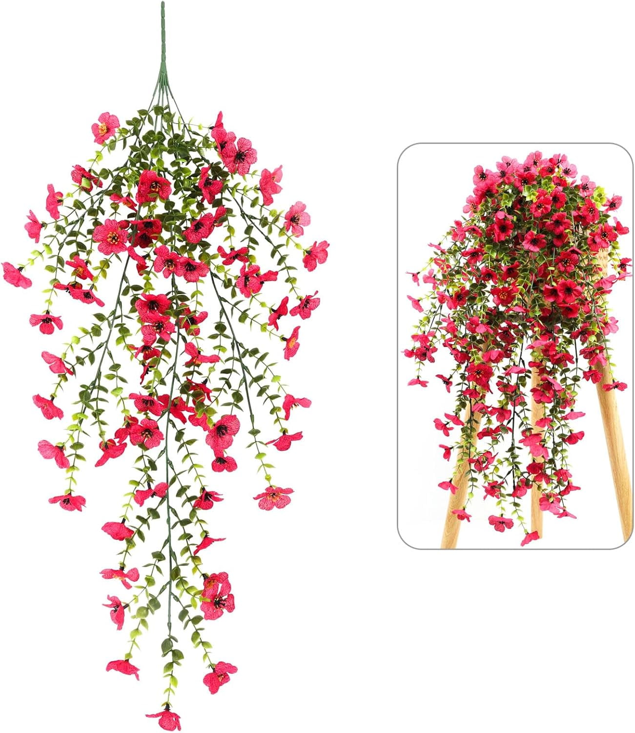 TaoLeHui Multi-Scene Fake Hanging Flowers – Realistic Silk Rattan Vines ...