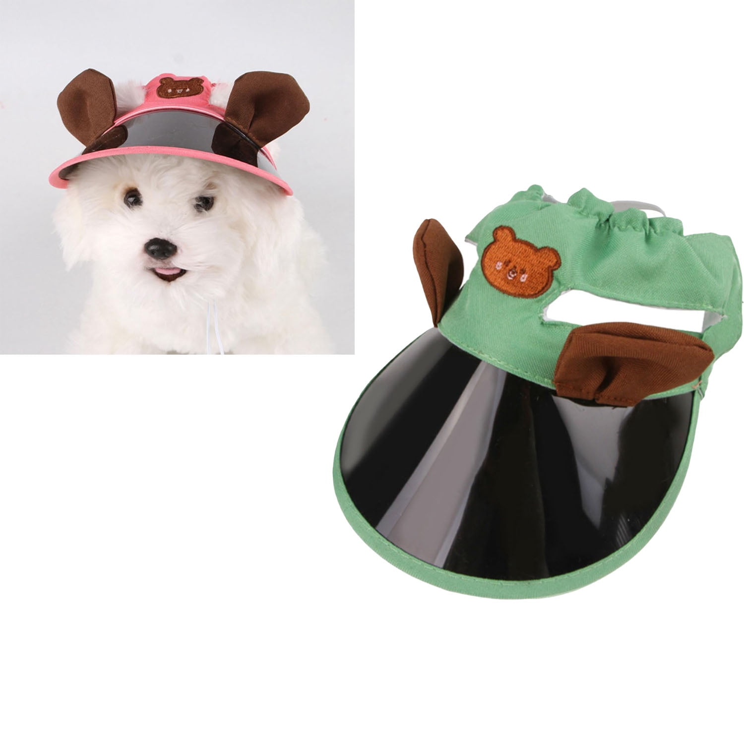 TaoLeHui Pet Sun Cap: Lightweight PVC Visor with Adjustable Strap - Pet ...