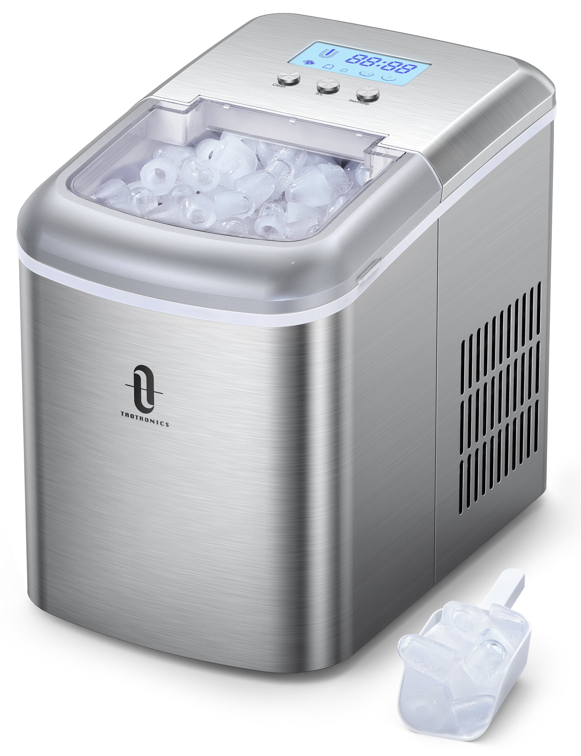 TaoTronics 26lb/24H Countertop Ice Maker Machine with LCD, Self ...