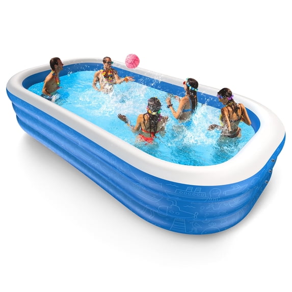 TaoTronics Inflatable Swimming Pools, 120'' x 72'' x 20'' Blow up ...