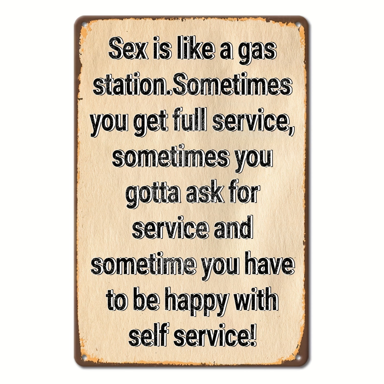 Taoarlpo 1PC Ironic Metal Retro Aluminum Sign, Like A Gas Station Funny ...