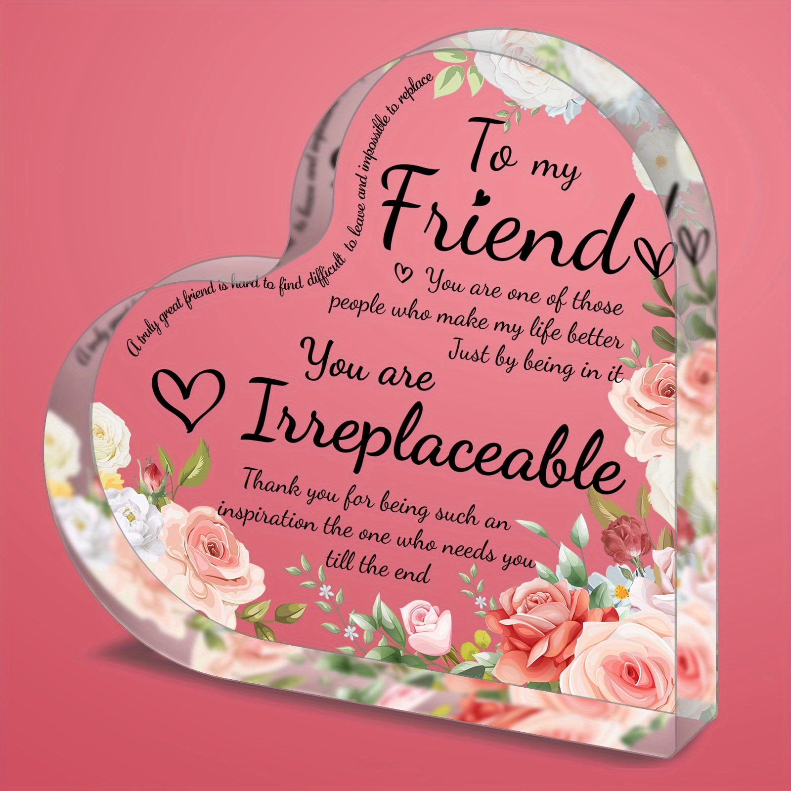 Taoarlpo 1pc Friendship Memorial Gift Ornament – Acrylic Plaque Table ...