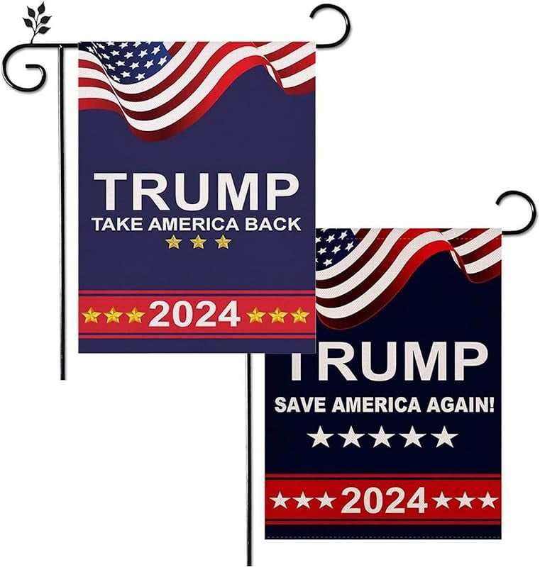 Taoarlpo 2 garden flags，Trump 2024 Garden Flags for Outside,Support ...