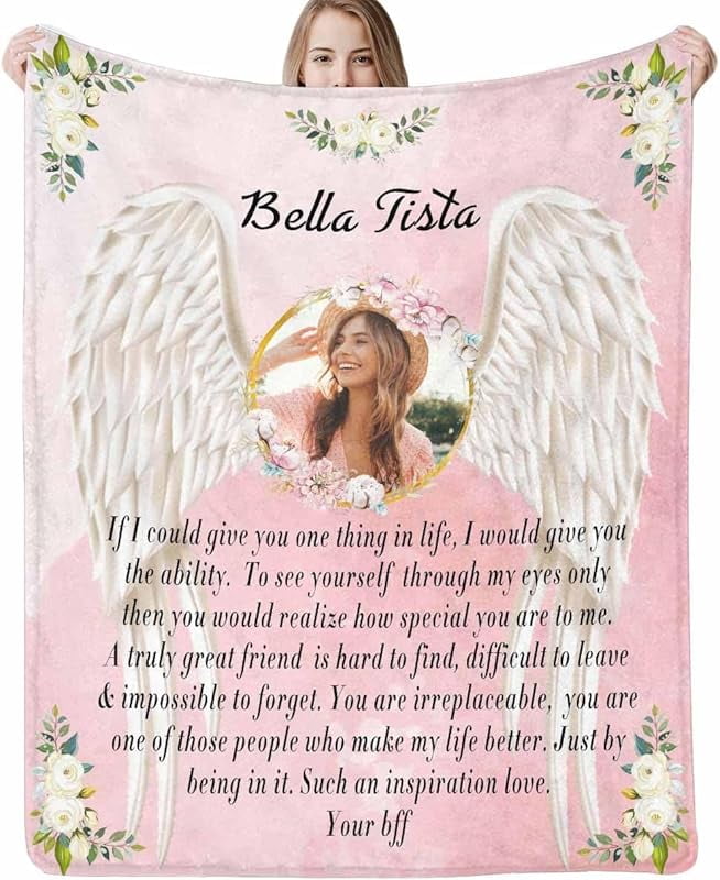 Taoarlpo Custom Memorial Blanket with Photos for Loss of Mom Dad Son ...