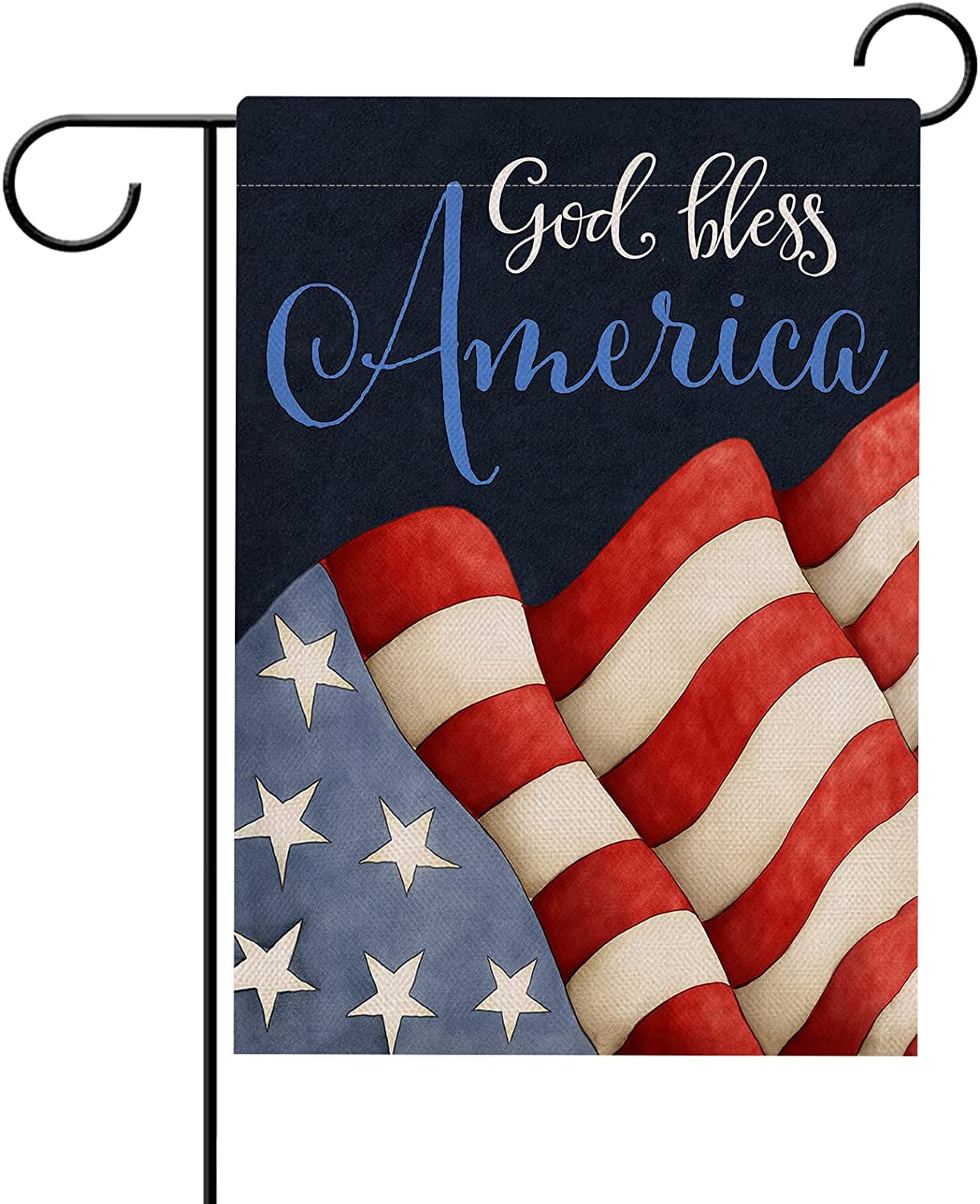 Taoarlpo God Bless Patriotic America Memorial Day Garden Flag Double ...