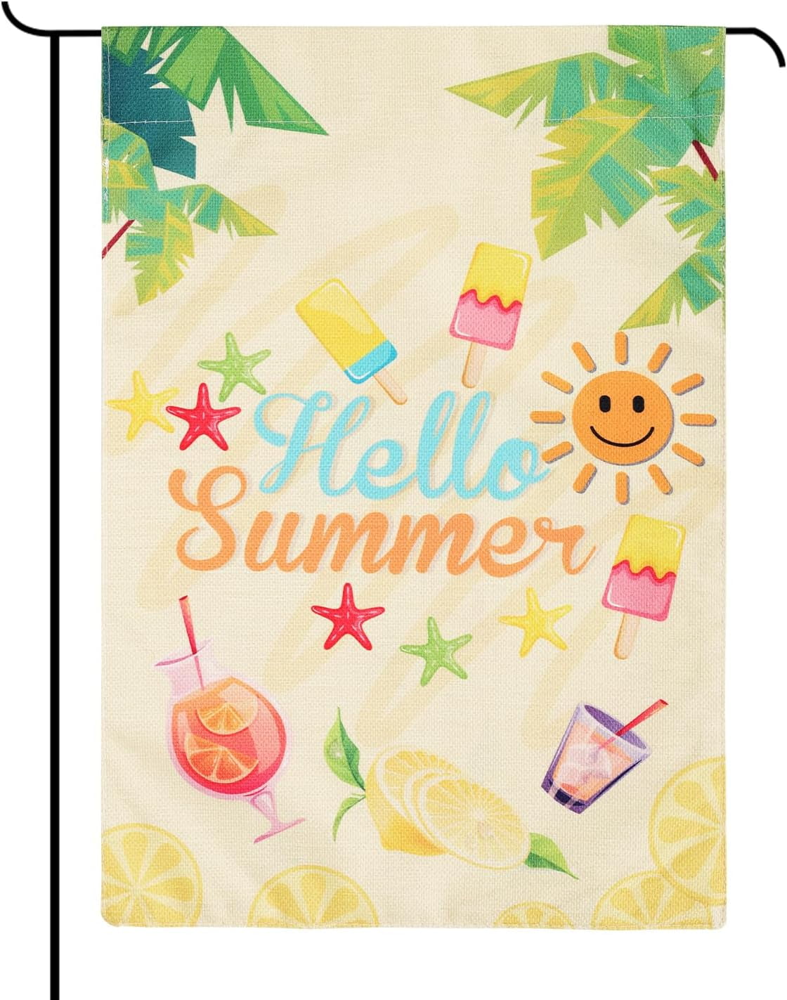 Taoarlpo Hello Summer Garden Flag, 18x12 inch Double Side Yard Banner ...