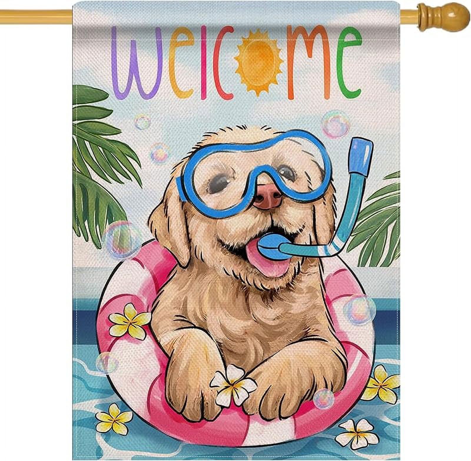 Taoarlpo Hello Summer Ice Cream Truck Decorative Garden Flag, Colorful Popsicles Polka Dot Yard ...