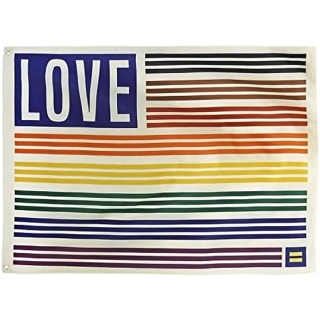 Taoarlpo Human Rights Campaign Love Rainbow Flag (3' x 5'), Indoor ...